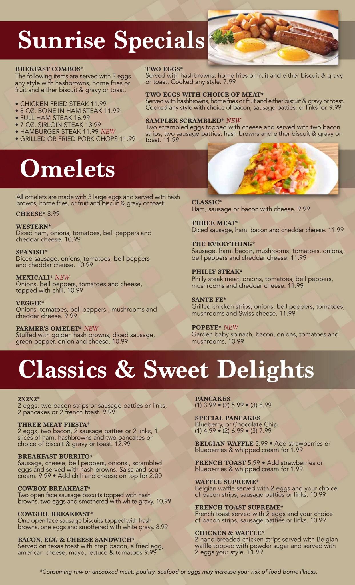 Menu at Old Street Diner restaurant, Chouteau
