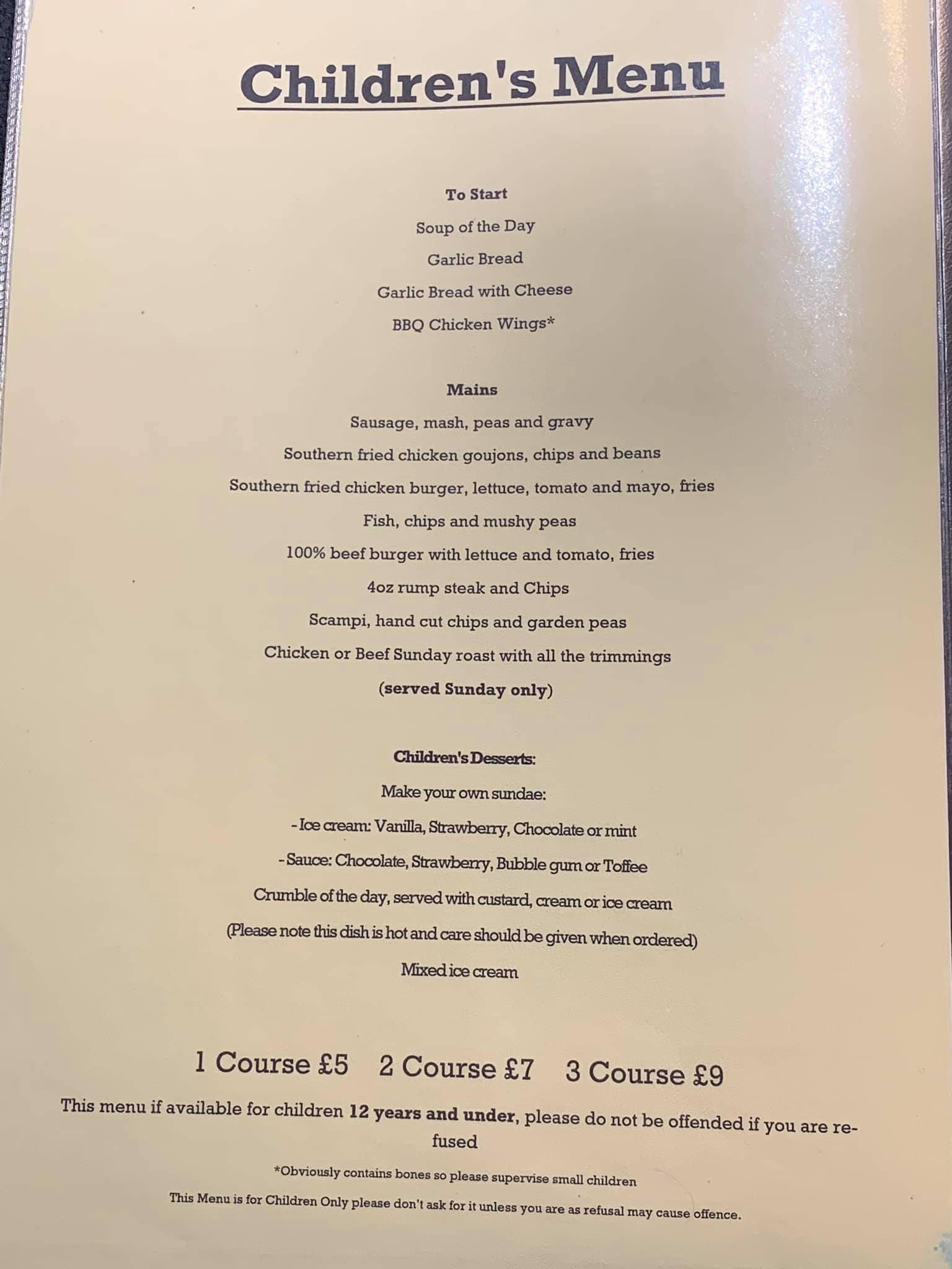 Menu at Kings Arms pub & bar, Oldham, Grains Bar