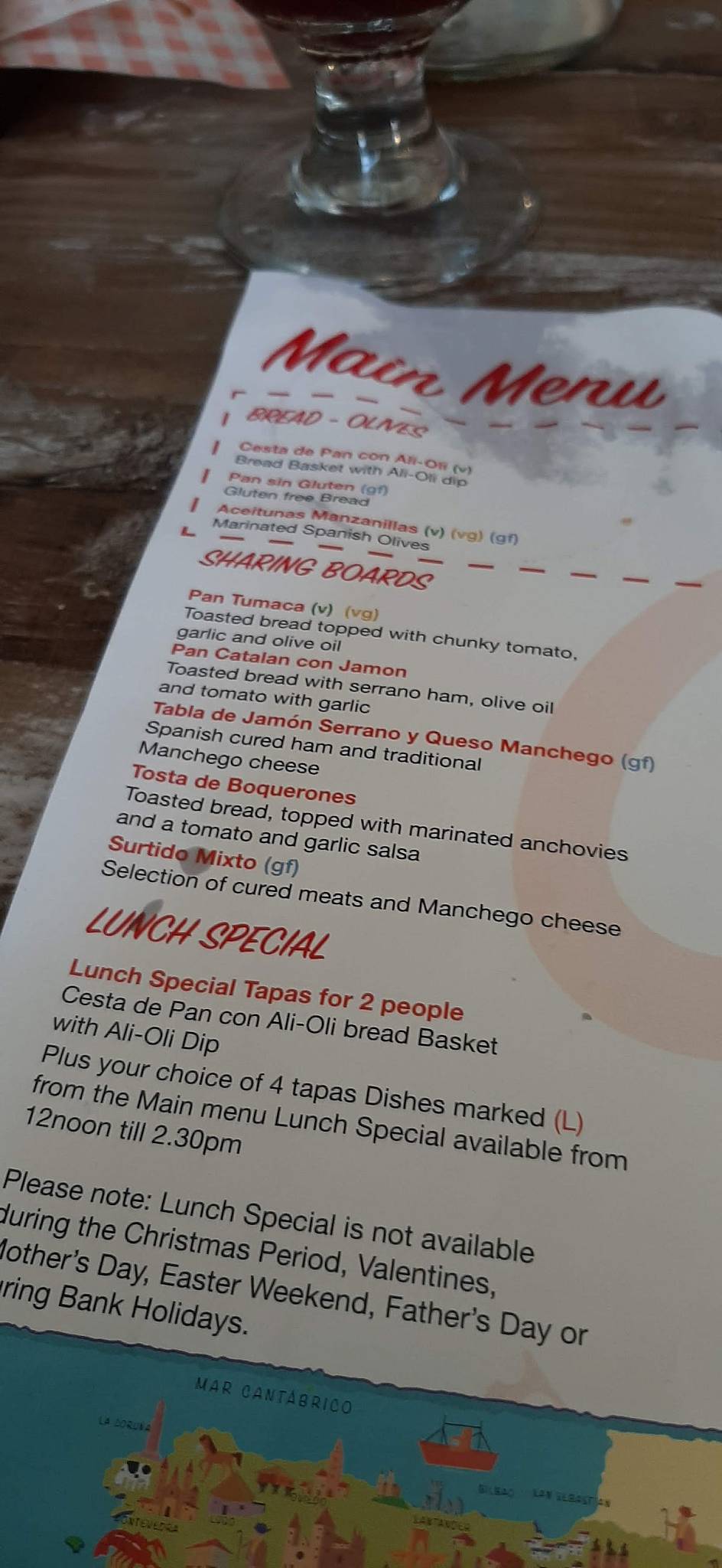 Menu at Olé Olé Tapas Bar & Restaurant, Lincoln