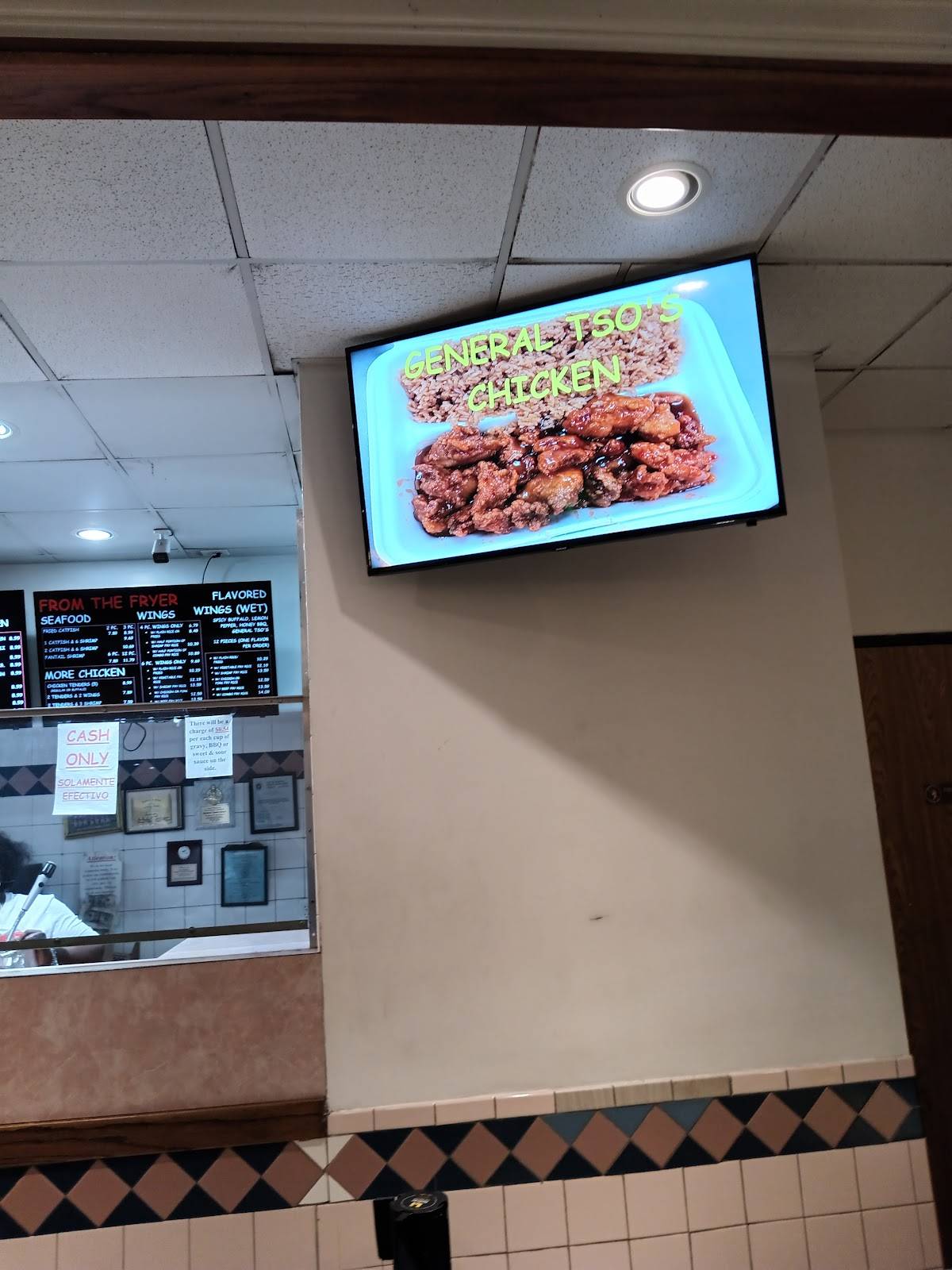 Menu at Original Timmy Chan restaurant, Houston, Martin Luther King Blvd