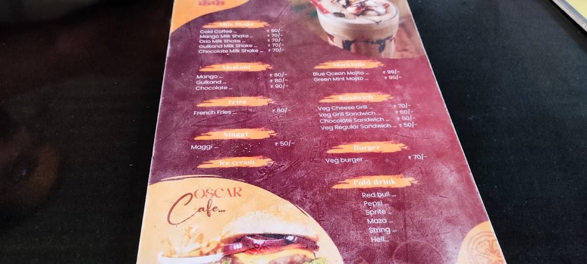 Menu at Oscarwadi Misal Maval, Kanhe
