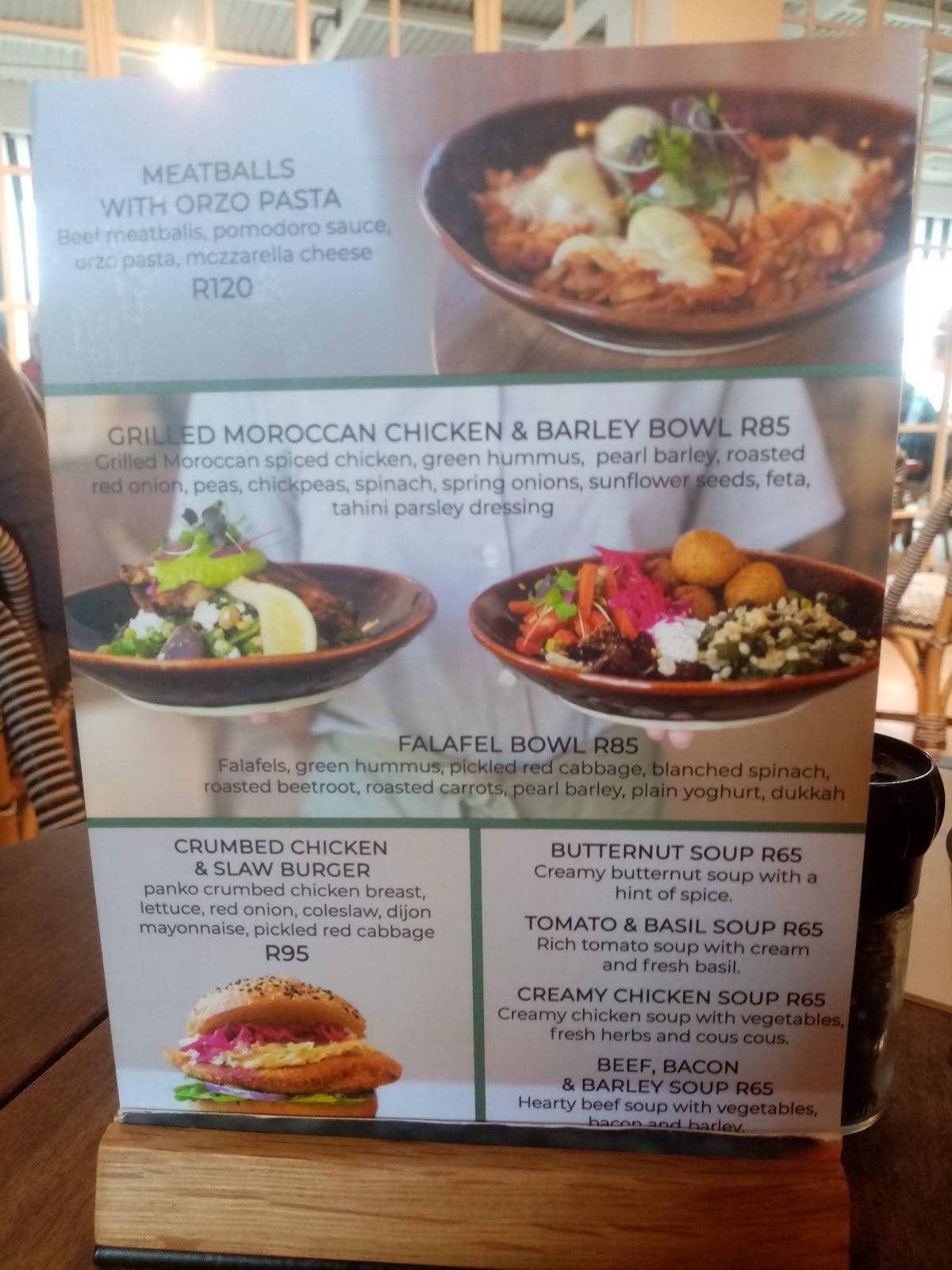Speisekarte von Ou Meul Du Toitskloof restaurant, Südafrika