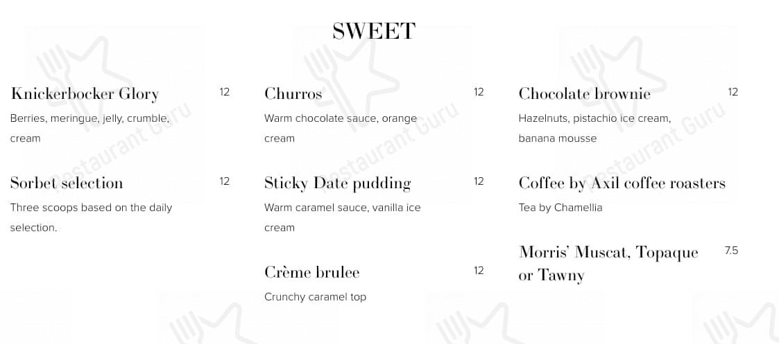 Menu at Paradise Valley Hotel steakhouse, Clematis