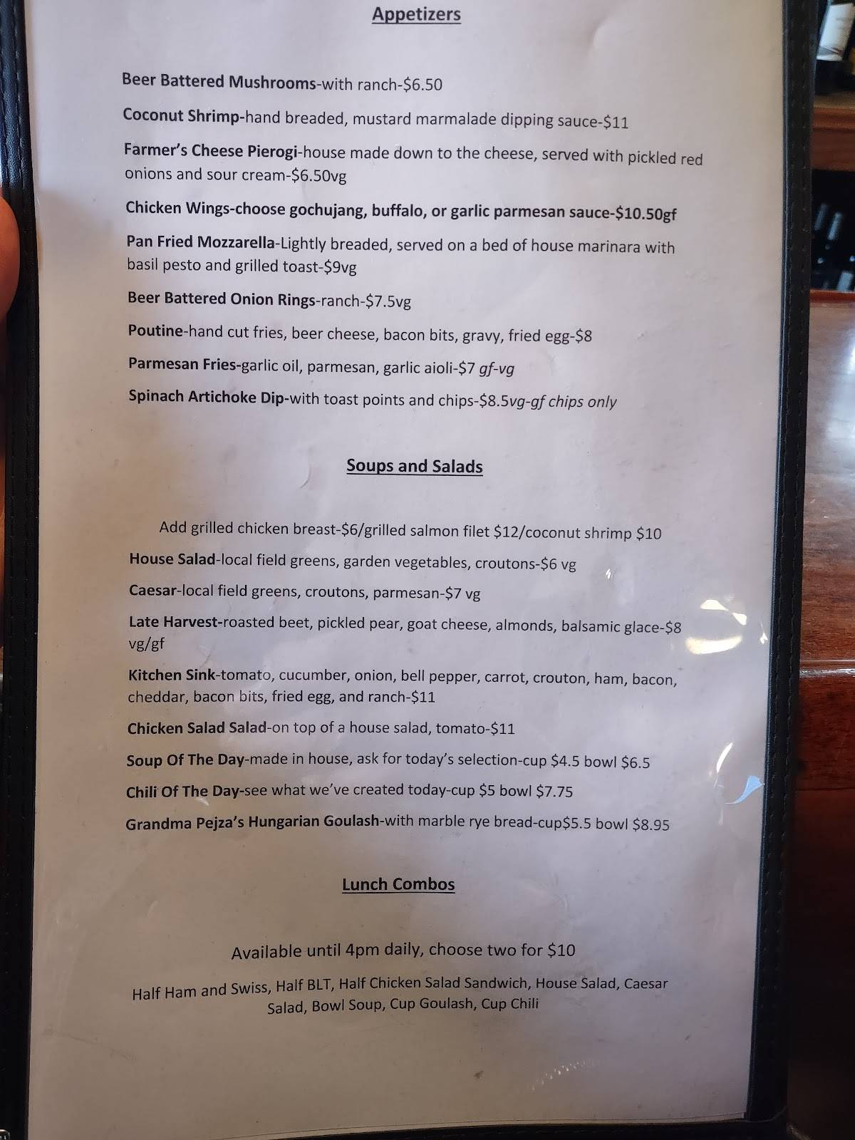 Menu at Pejza's Lydick Patio pub & bar, South Bend