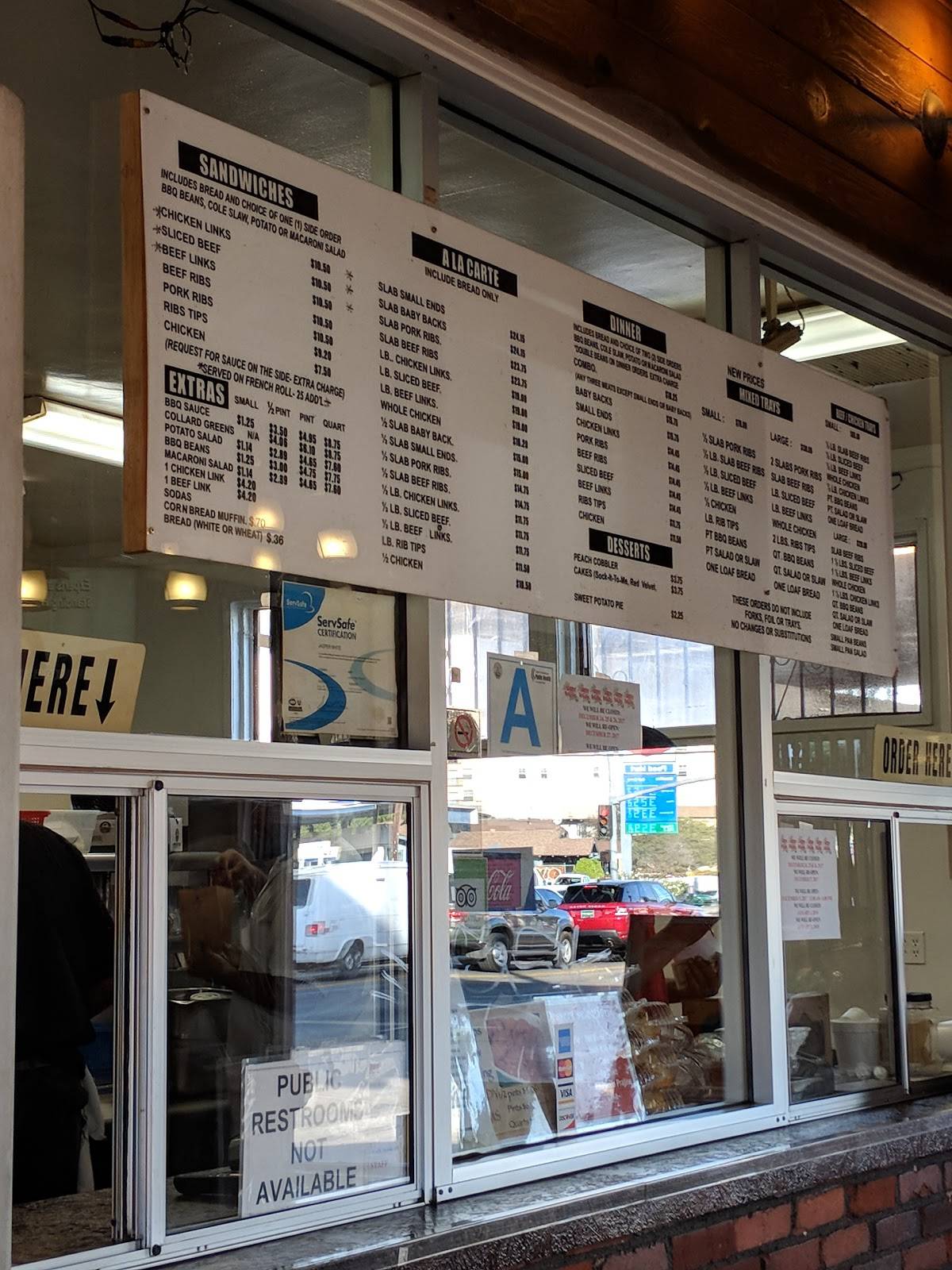 Menu at Phillips Bar-B-Que, Los Angeles, Crenshaw Blvd