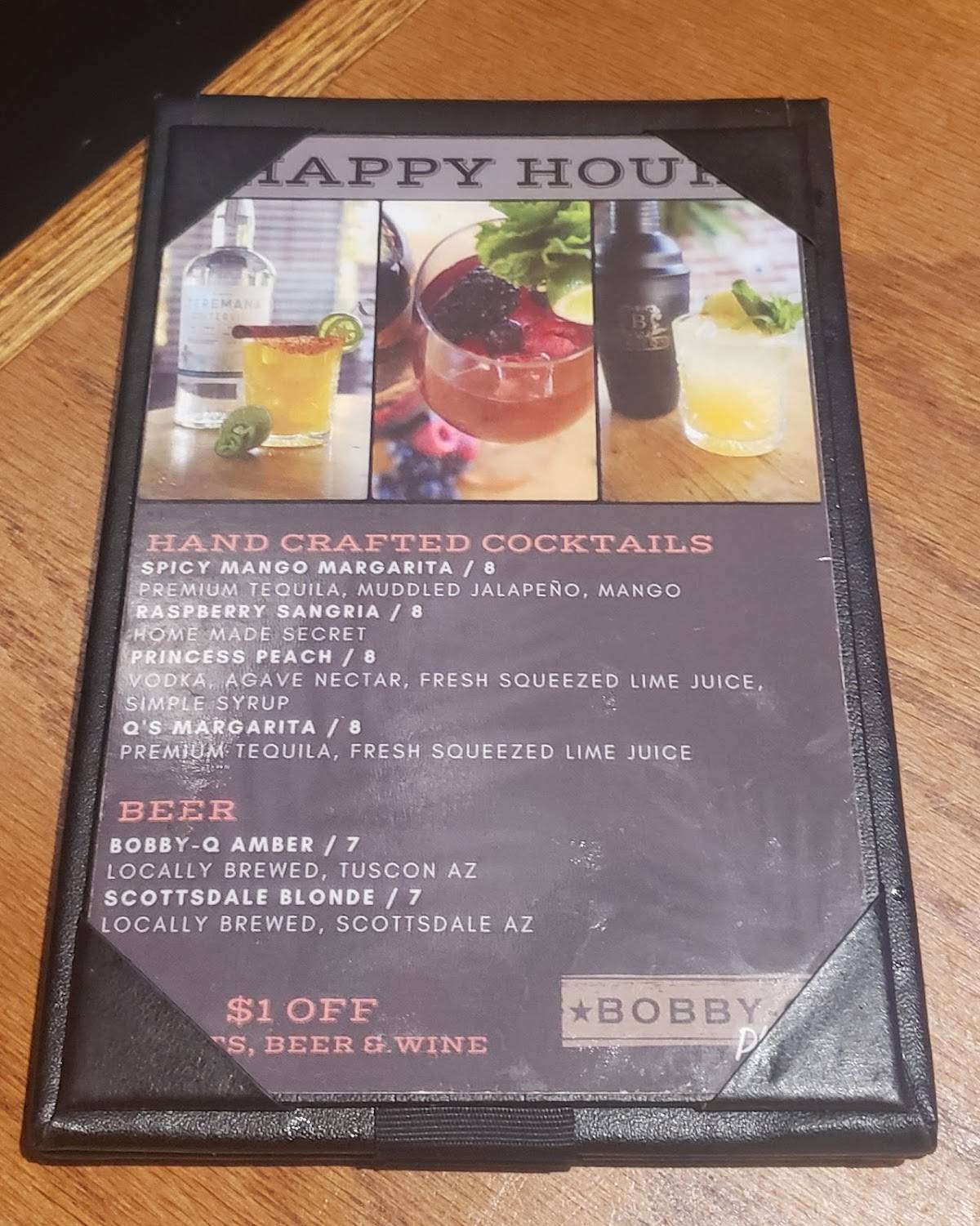 Menu at Bobby-Q BBQ Restaurant and Steakhouse, Phoenix, N 27th Ave