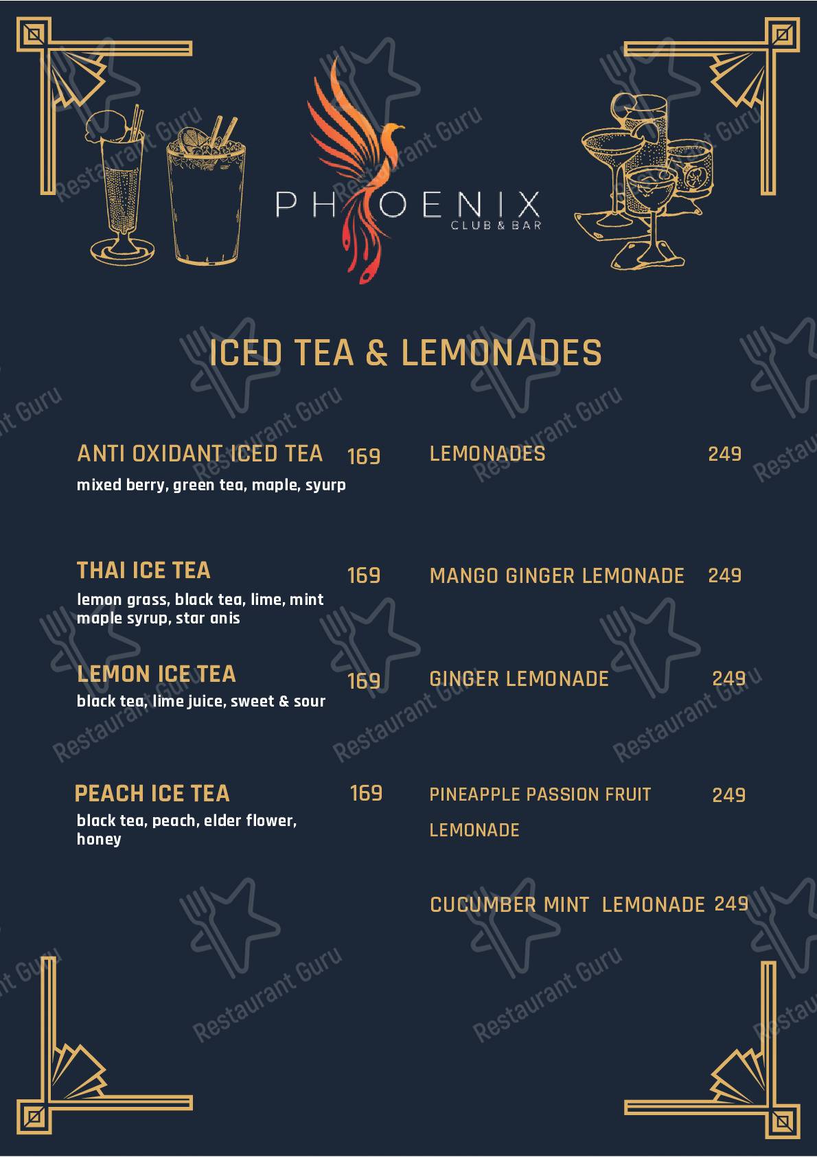 Menu at The Phoenix Club, Dehradun, Sai Tower