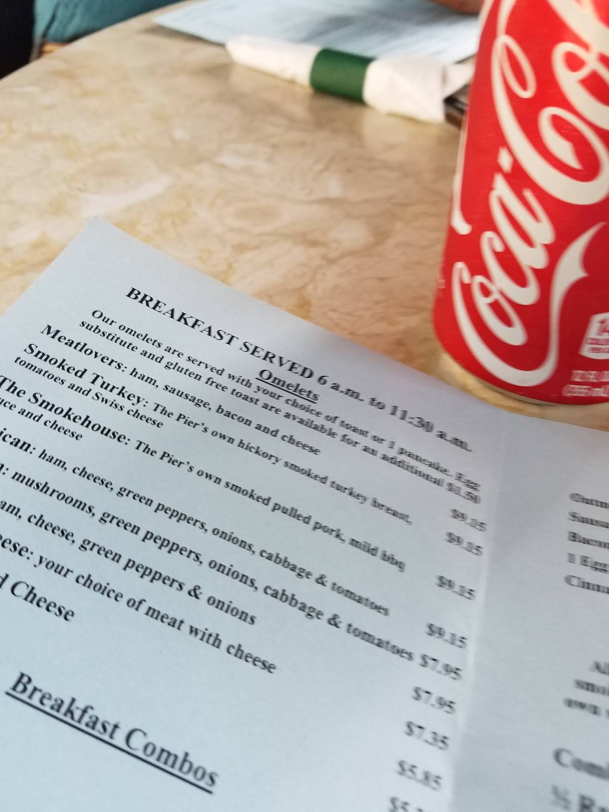 Menu at Pier 4 Cafe & Smoke House, Alma