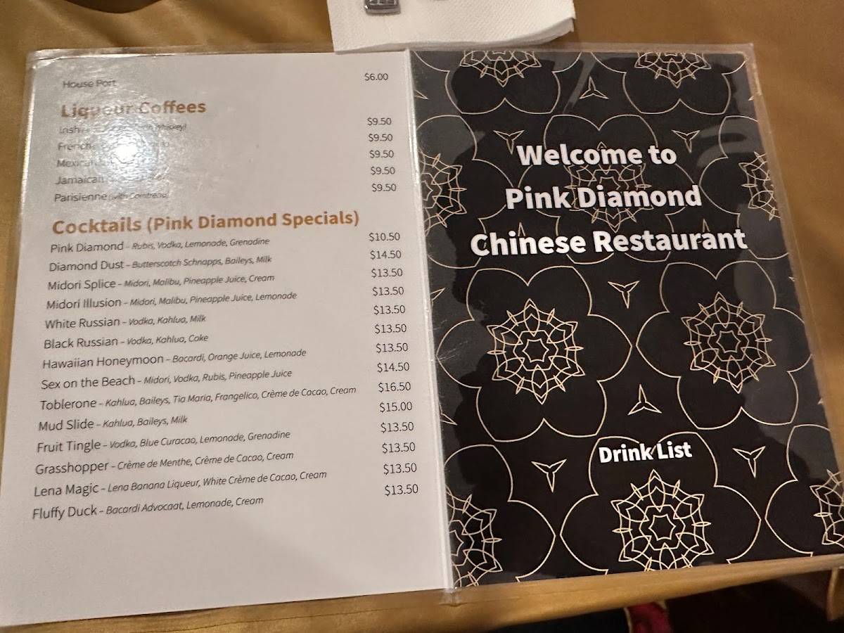 Menu at Pink Diamond Chinese Restaurant, Campbelltown, 4 Blaxland Rd
