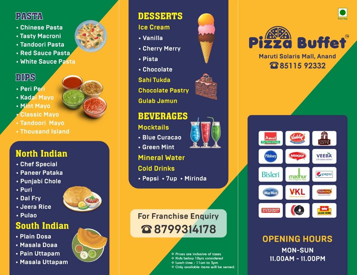 Menu at Pizza Buffet - Anand, Anand