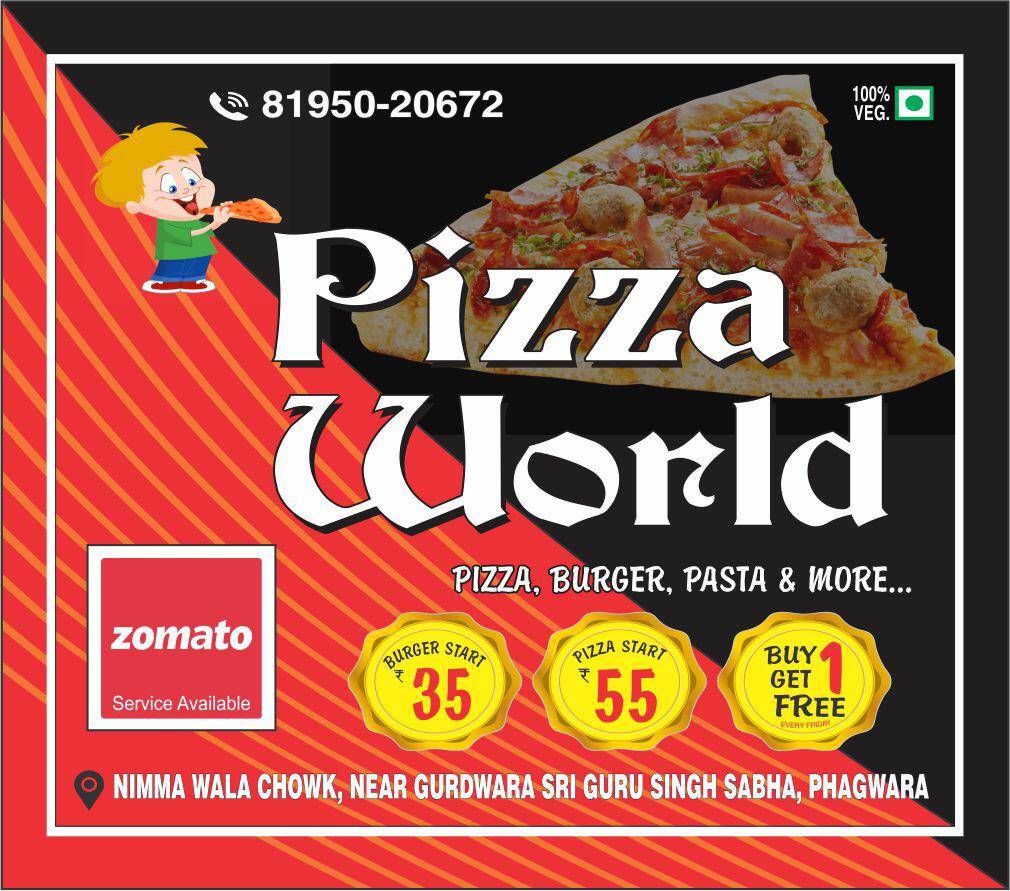 Menu at Pizza World, Phagwara