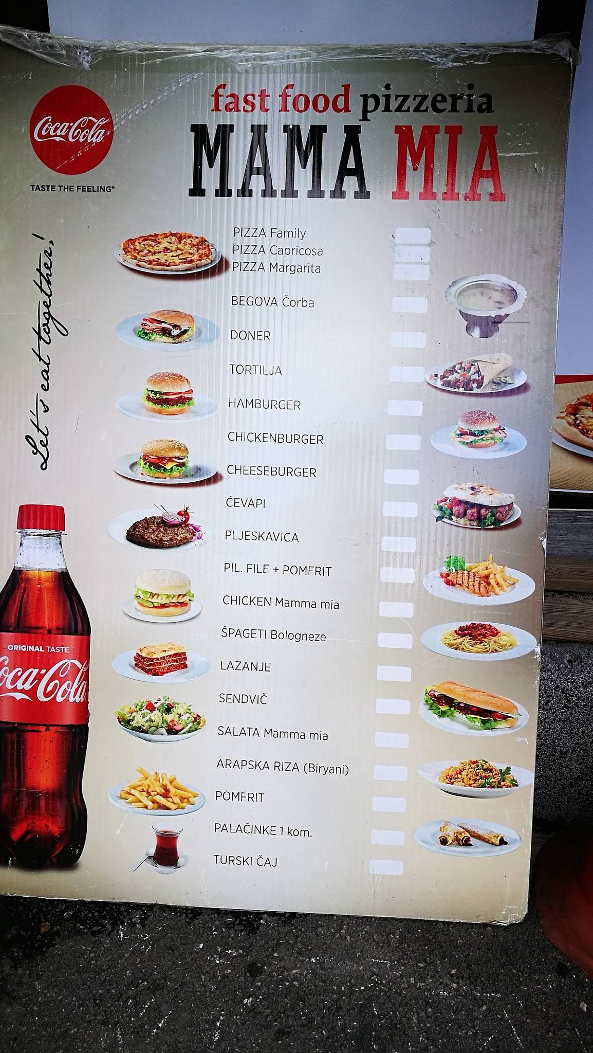 Menu at Pizzeria MAMA MIA Ilidza, Ilidža
