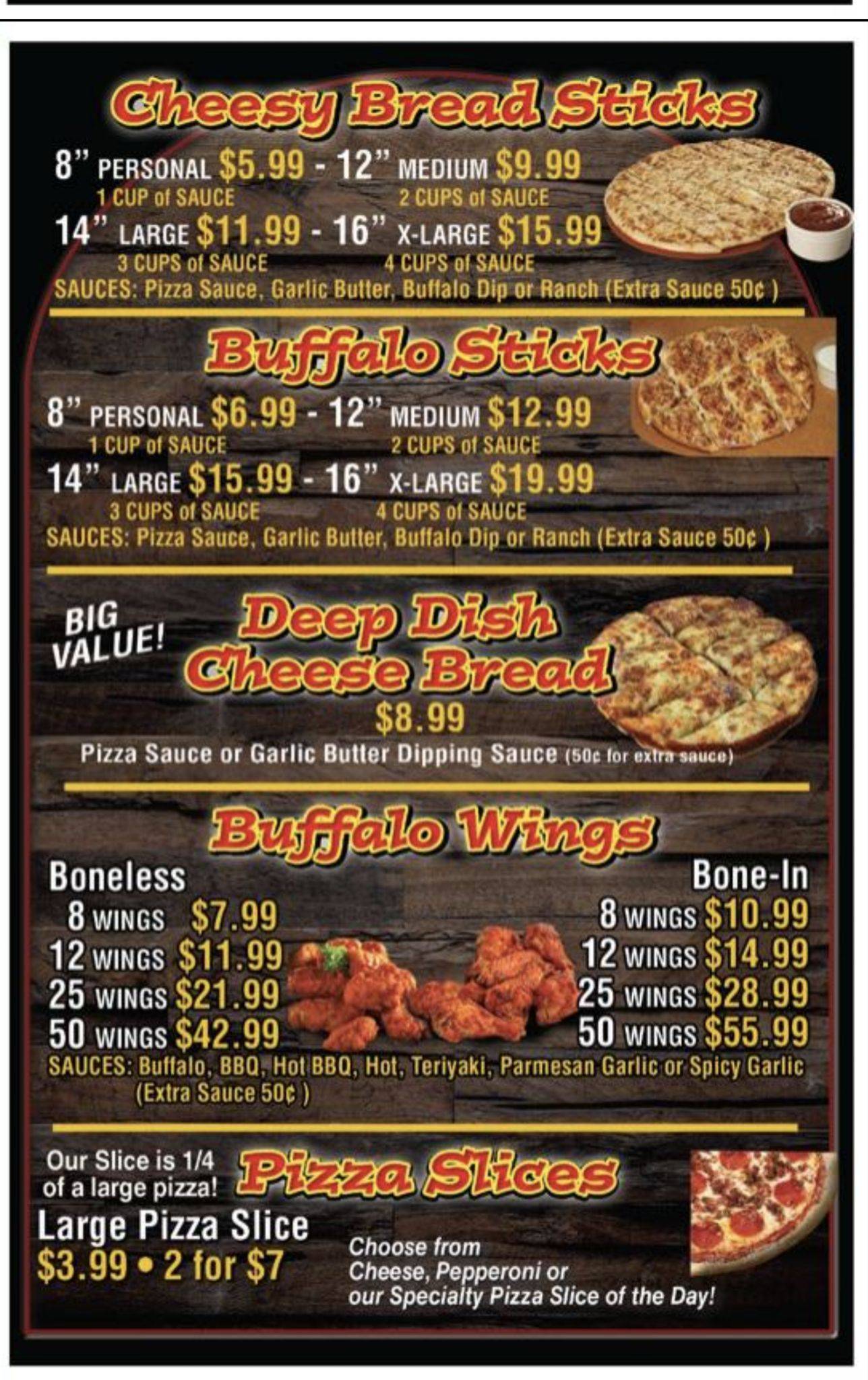Menu at Maka Mia Pizza pizzeria, Saint Leon