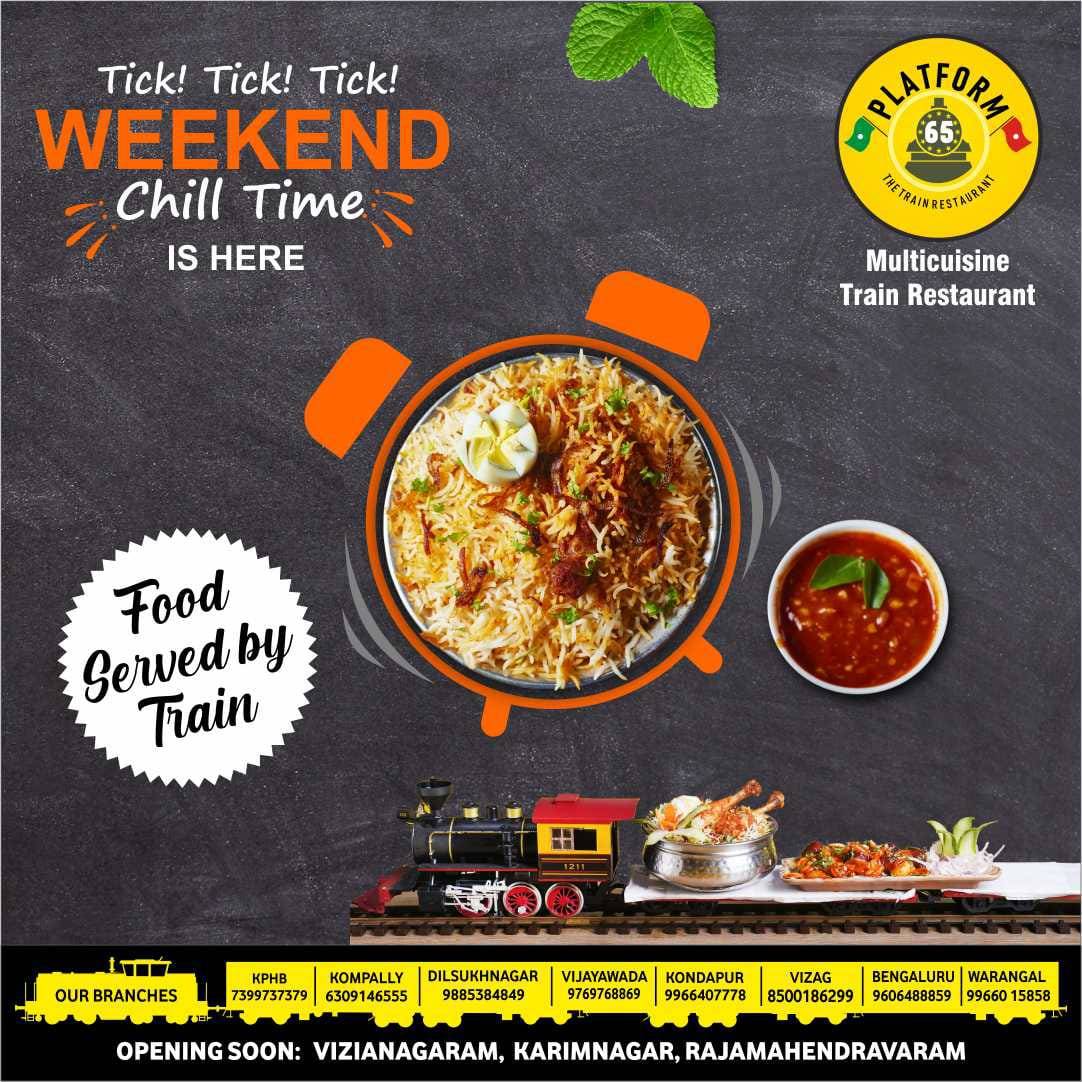 Menu at Platform65 The Train Theme Restaurant - Vizag, Visakhapatnam