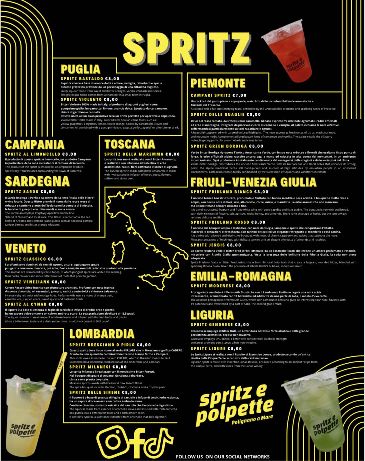 Carta del restaurante Spritz e Polpette - Polignano a Mare, Polignano A ...