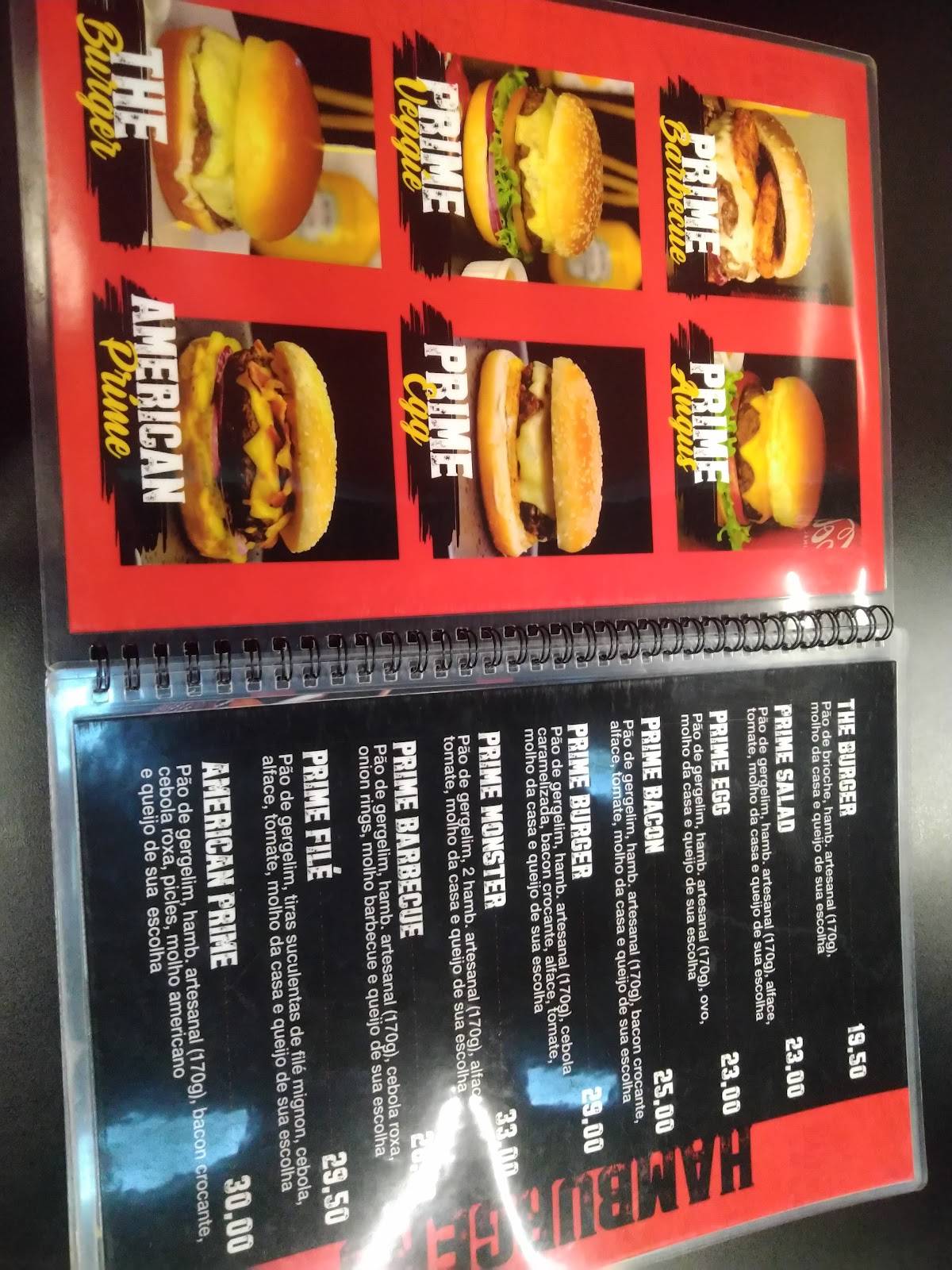Menu em Prime Burger restaurante, Dourados