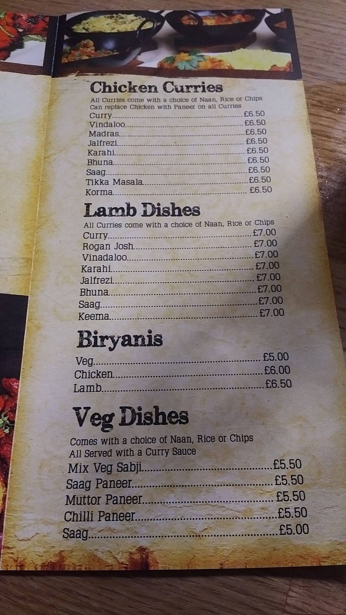 Menu at Desi Yew Tree pub & bar, Wolverhampton