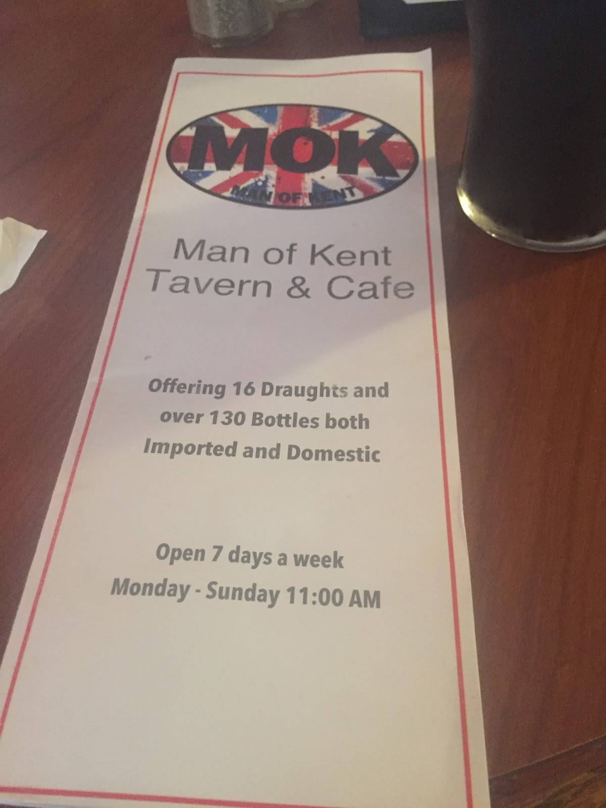 Menu at Man of Kent Tavern pub & bar, Hoosick