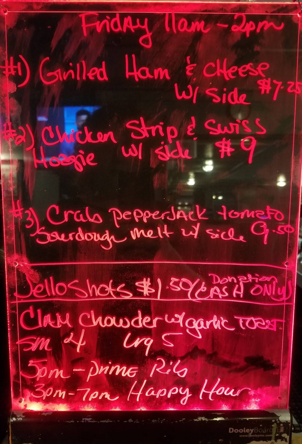 Menu at Wilson's Cafe & Sports Bar, Hillsboro