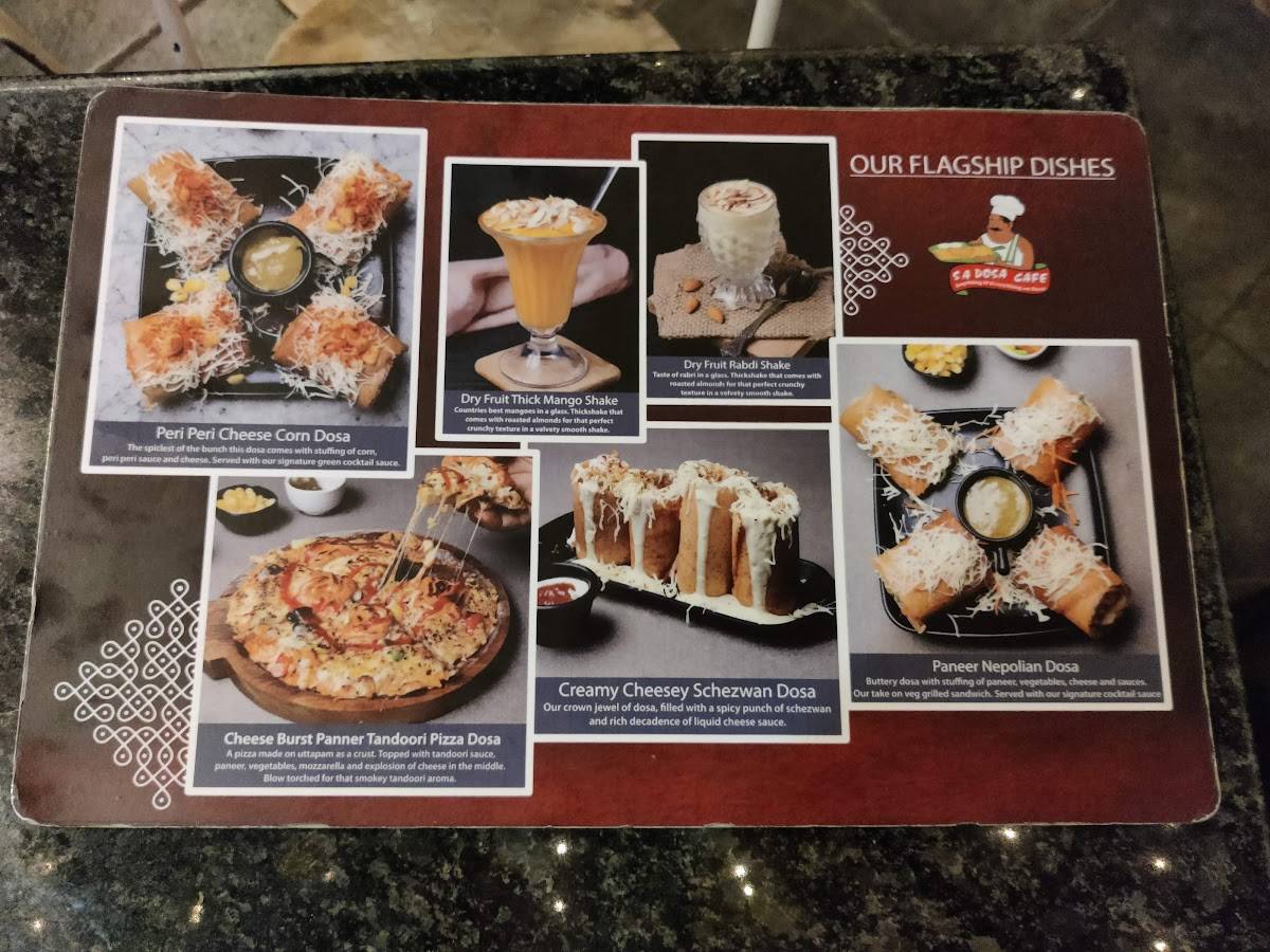 Menu at SA DOSA CAFE, Pune, Shop no