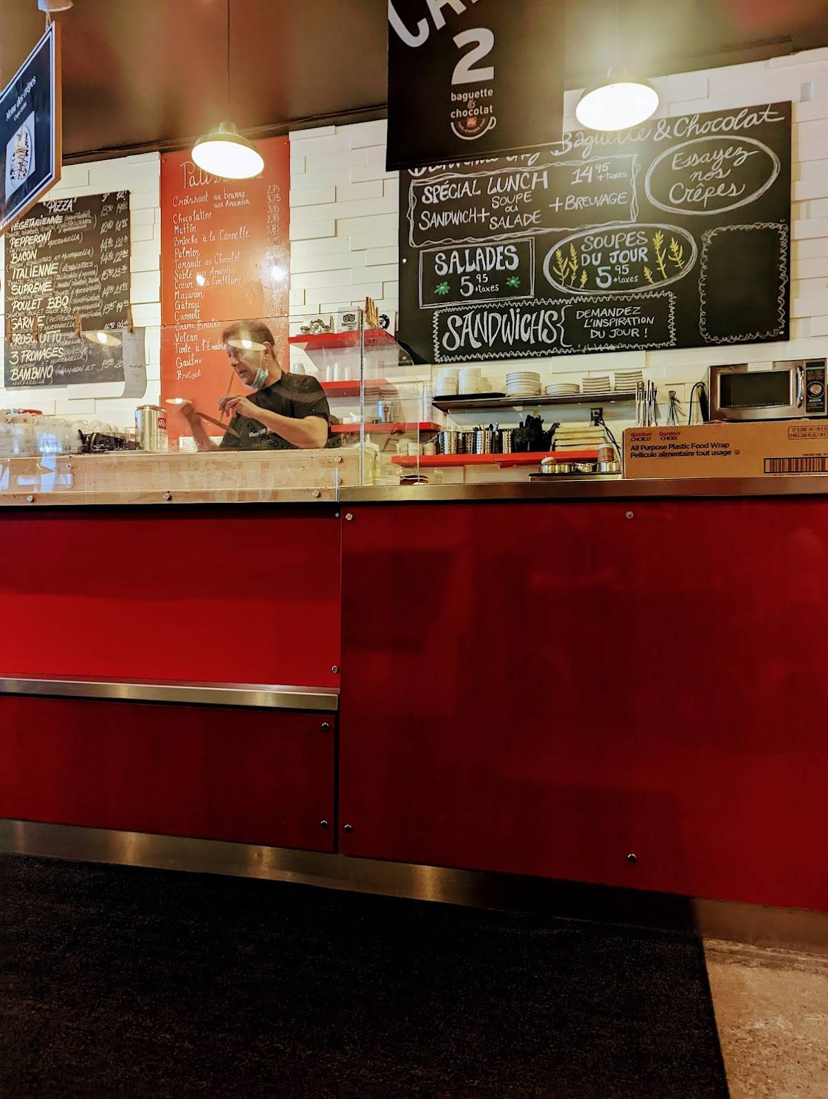 Menu au Baguette & Chocolat café, Québec, 36 Côte de la Fabrique