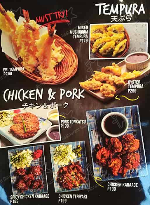 Menu at Octoboy restaurant, Quezon City, 186 Tomas Morato Avenue