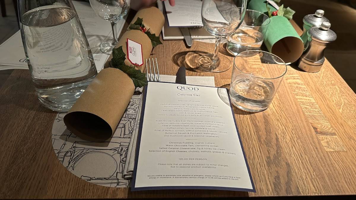 Menu at Quod Restaurant & Bar, Oxford
