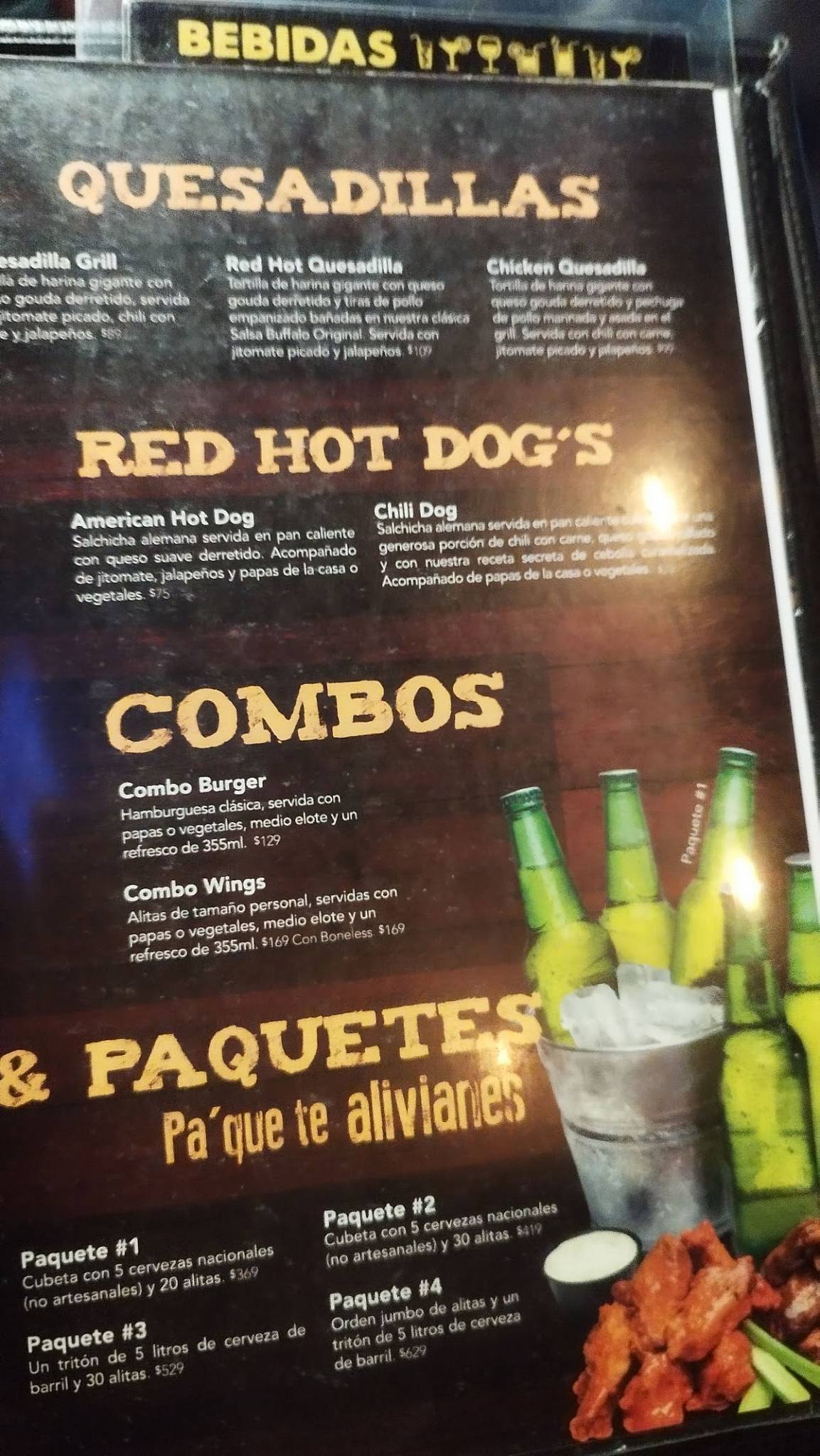 Carta del restaurante Red Hot Grill Ciudad Lázaro Cárdenas, Lázaro Cárdenas