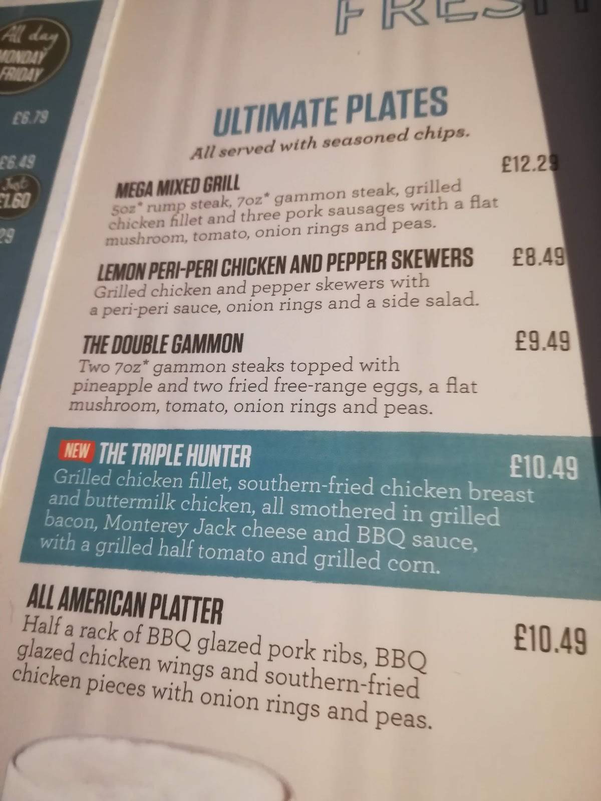 Menu at Red Lion pub & bar, Shrewsbury, Red Lion