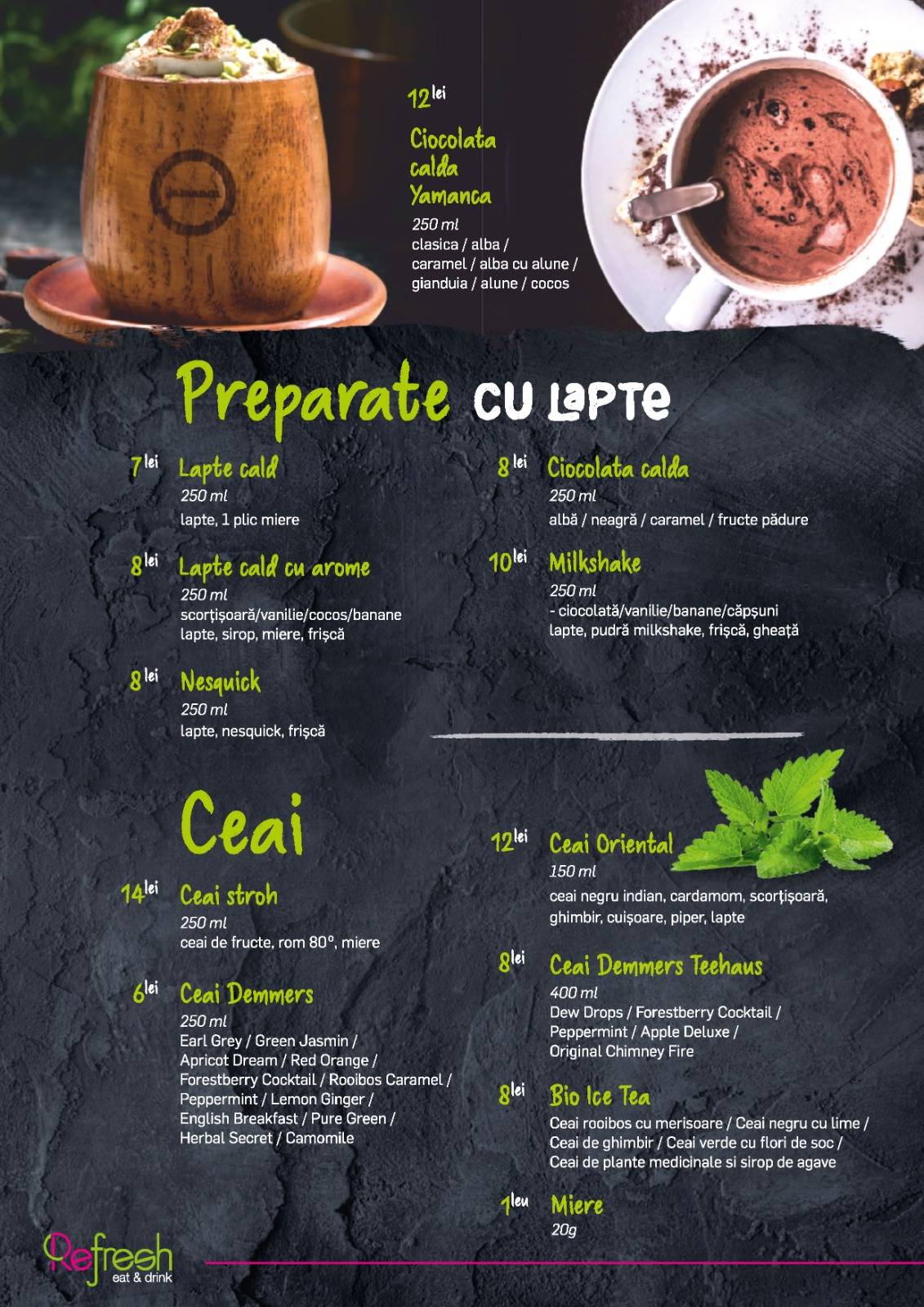 Menu at Refresh eat & drink Vatra Dornei, Vatra Dornei