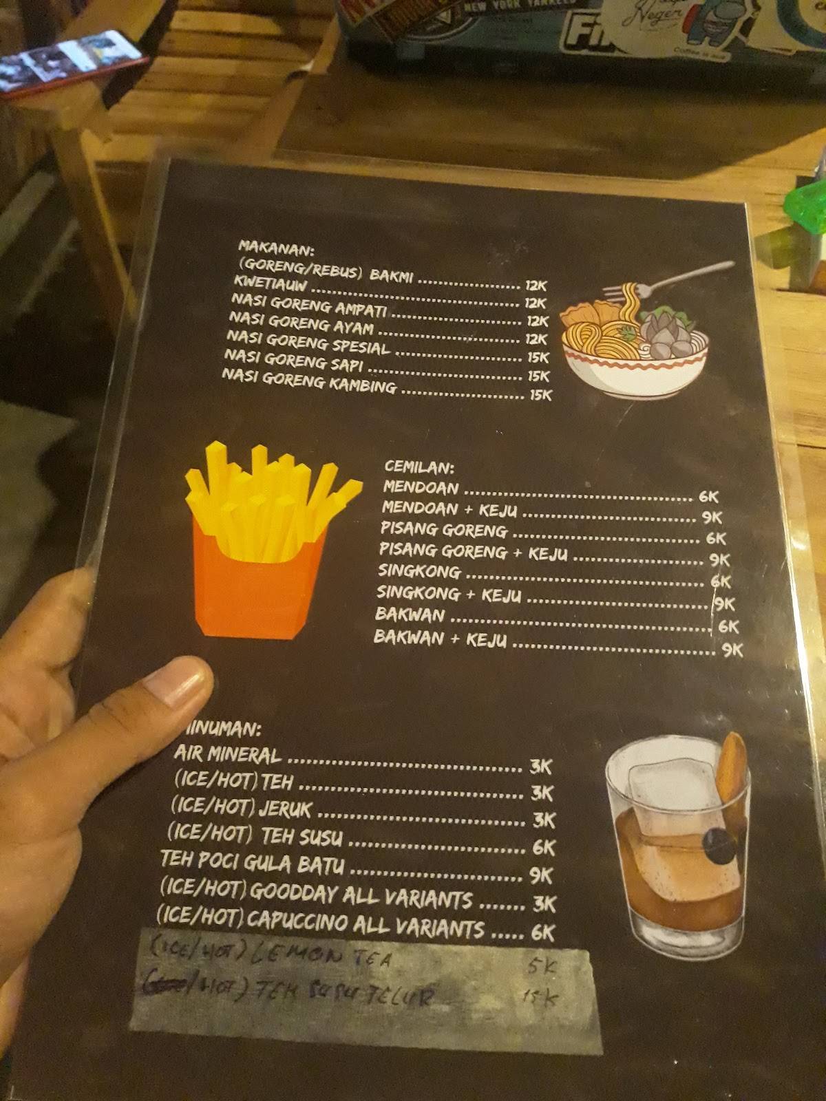 Menu at 1001 kopi, Sendangadi