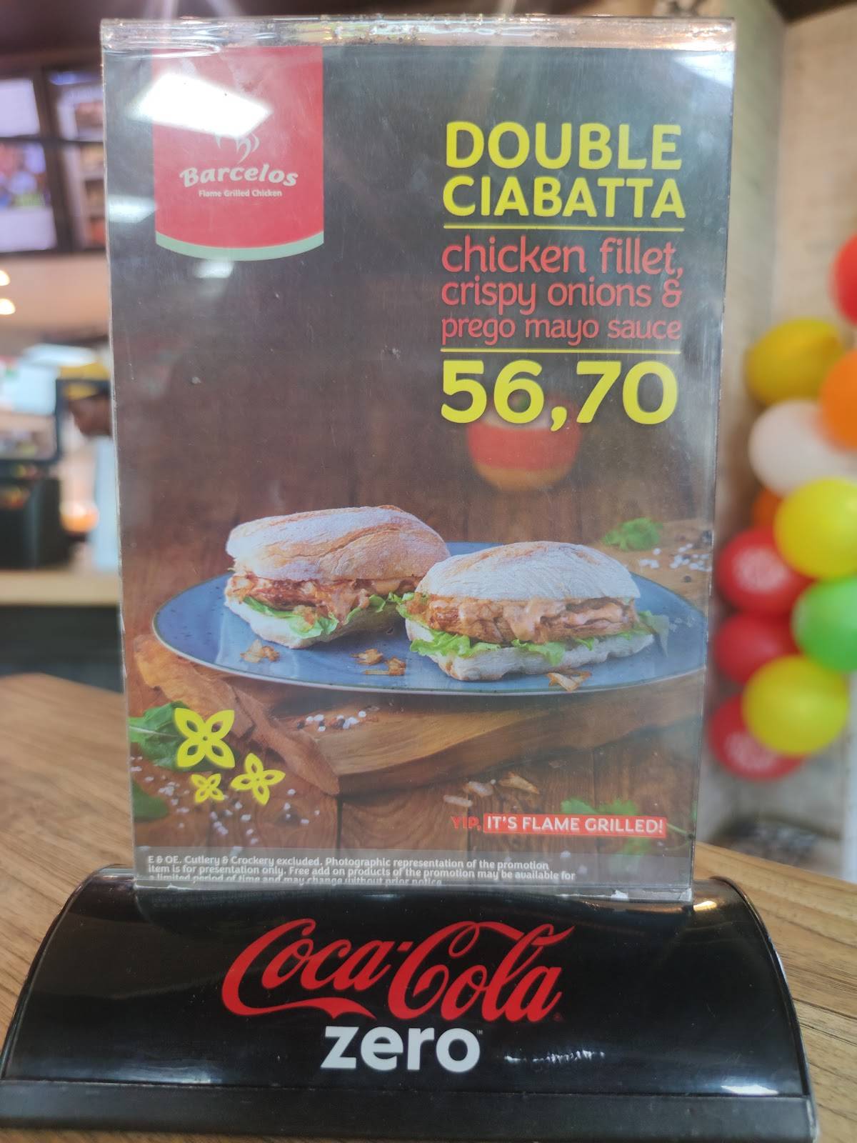 Menu at Barcelos Stormvoël, Pretoria, 239 Stormvoël Rd