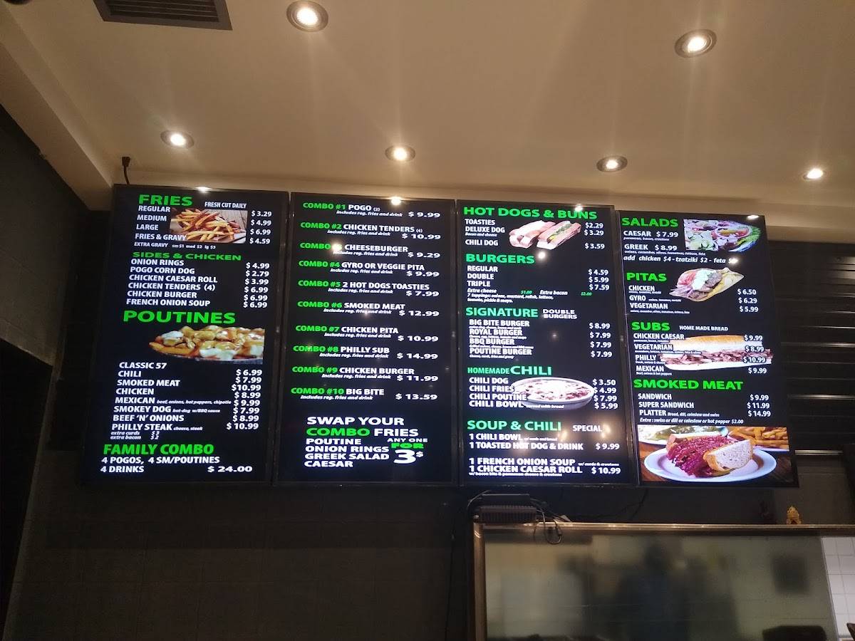 Menu at Big Bites Cornwall restaurant, Cornwall