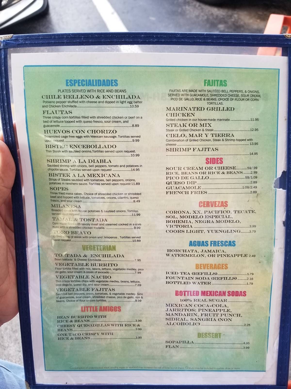 Menu at Border Grill Fresh-Mex restaurant, Orlando
