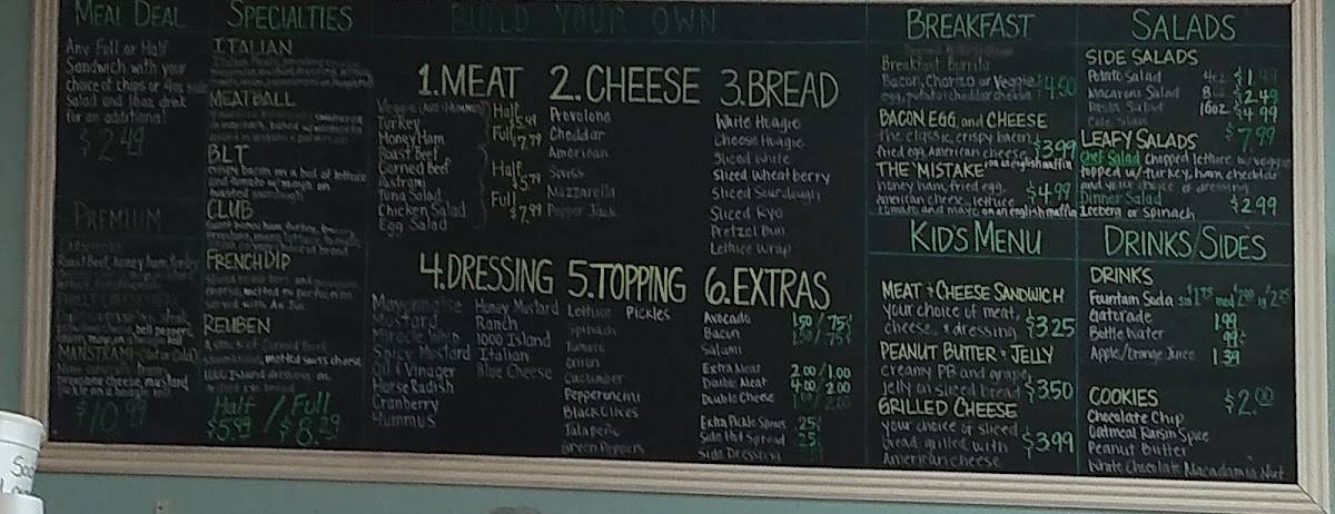 Menu at Born's Best Sandwiches restaurant, Lake Havasu City
