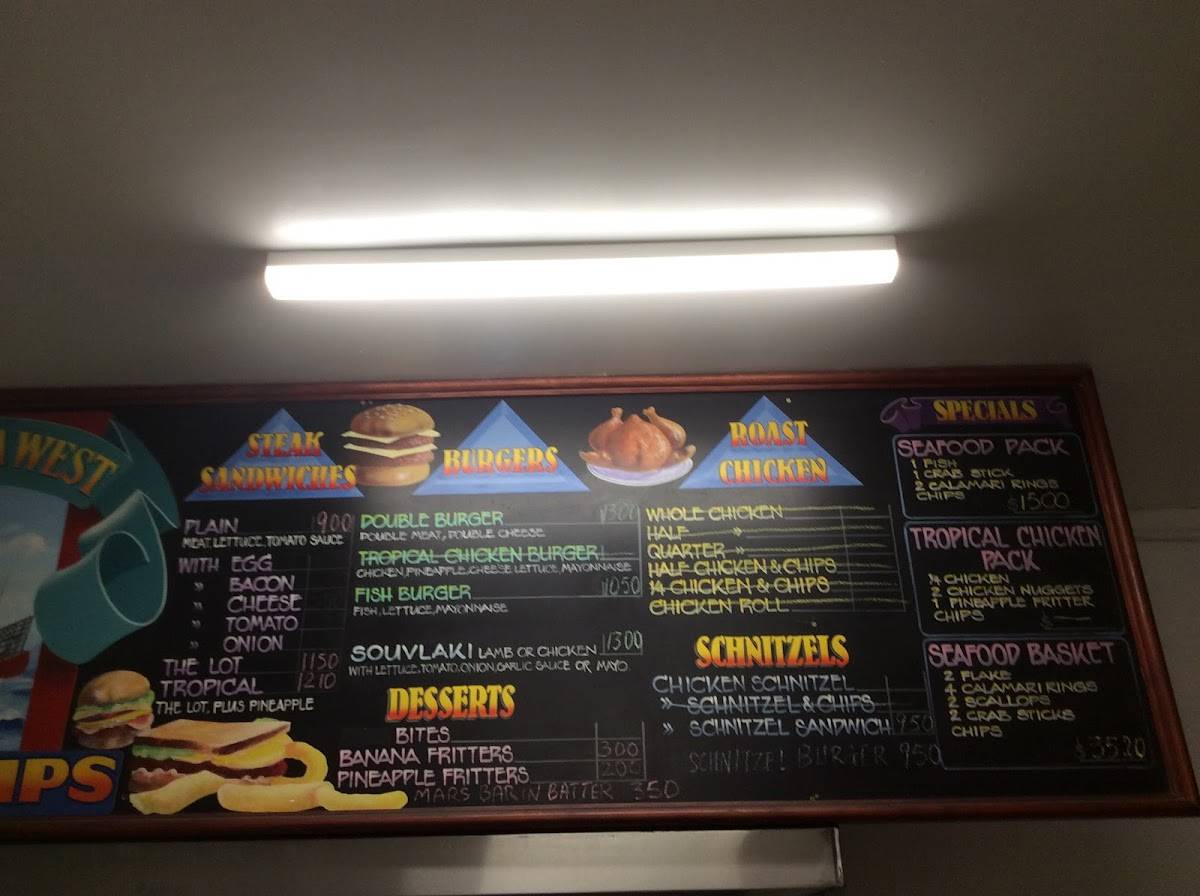 Menu at Boronia West Fish And Chips restaurant, Boronia