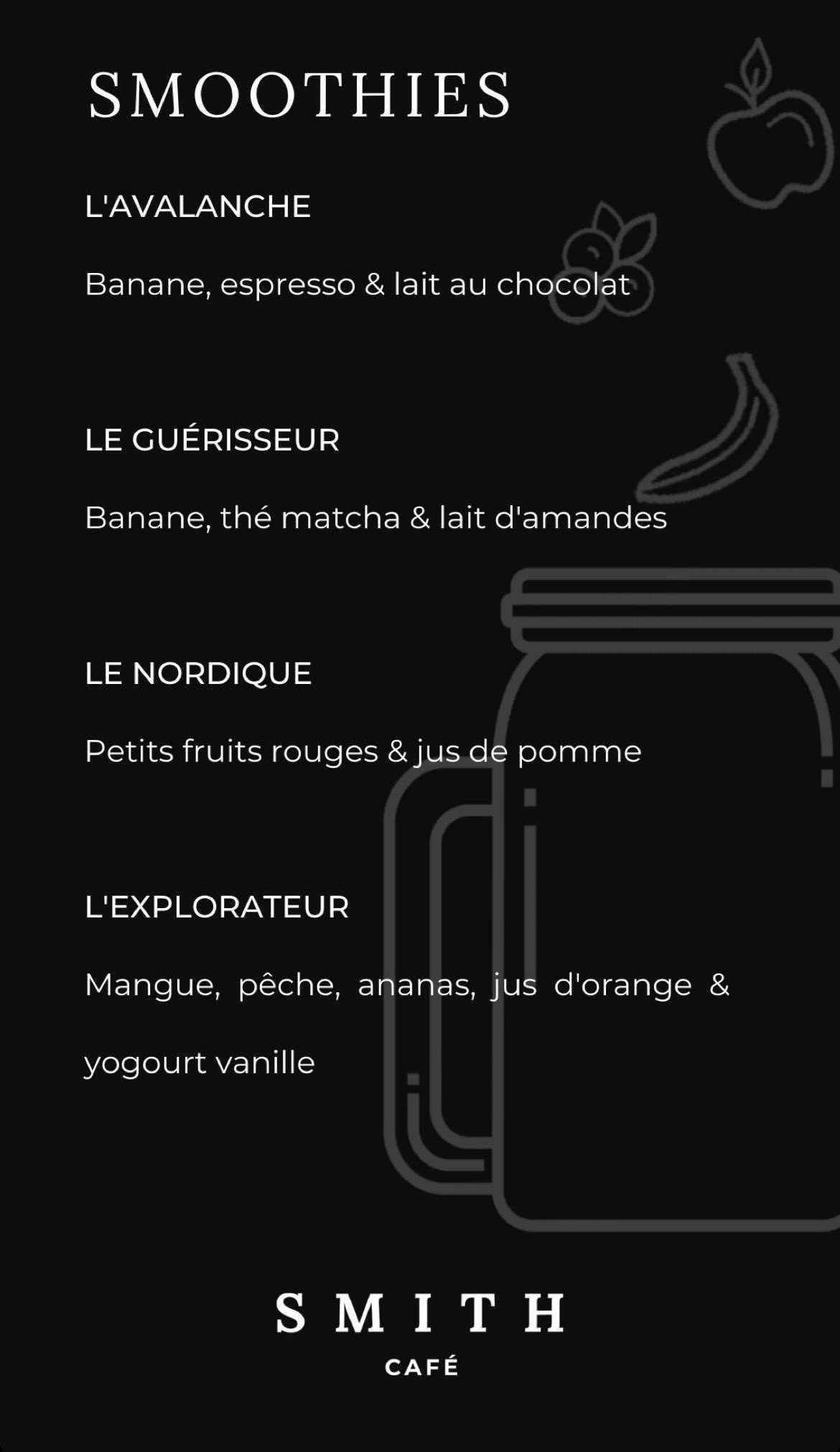 Menu at Café - Pizzéria La Maison Smith Charlesbourg, Québec City