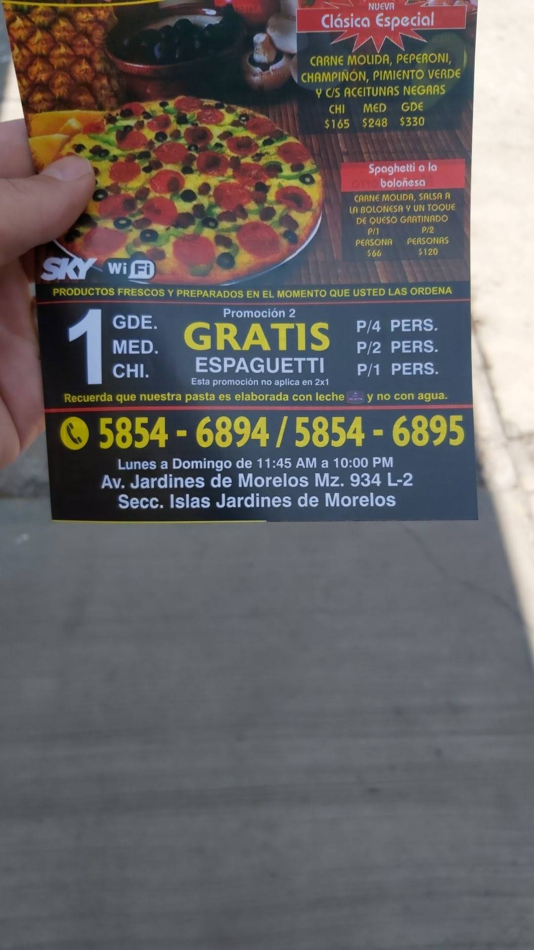 Carta del restaurante Charly Pizza Jardines del Morelos, Ecatepec, Av ...