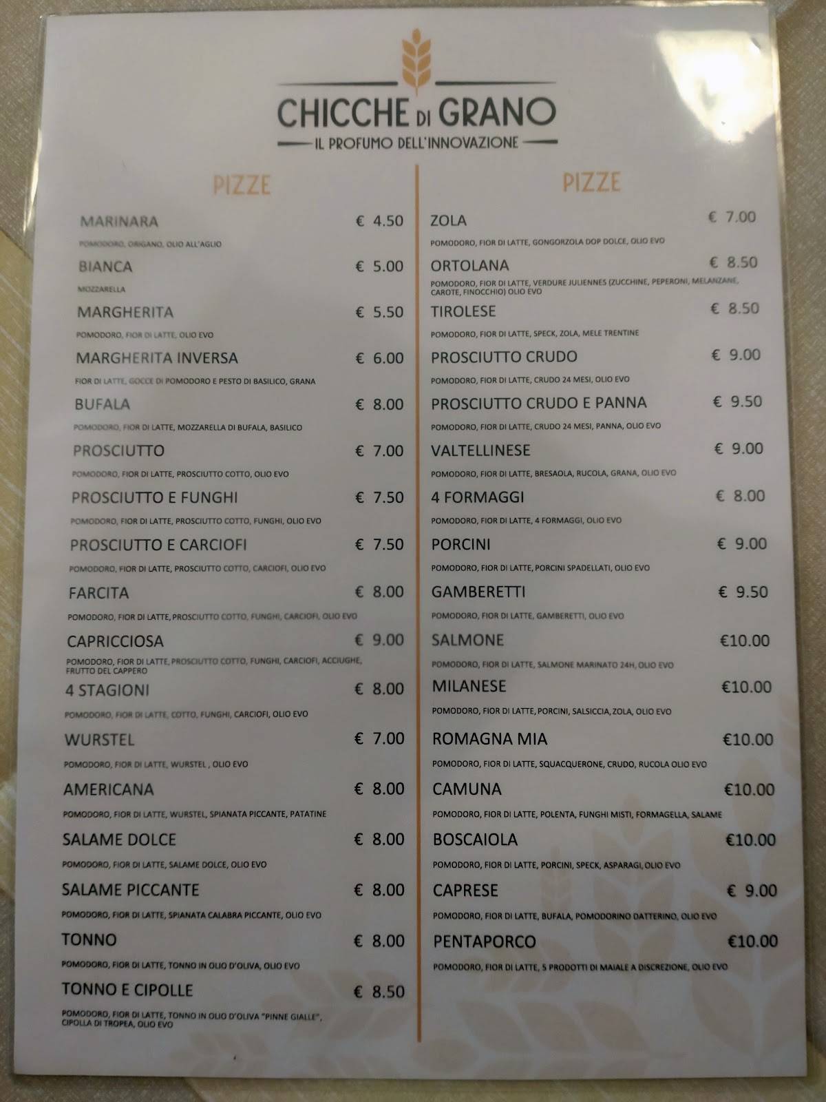 Menu da Chicche di Grano - Il profumo dell'innovazione ristorante, Nadro