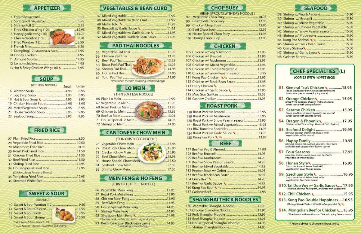 Menu at China 8 Fergus restaurant, Fergus