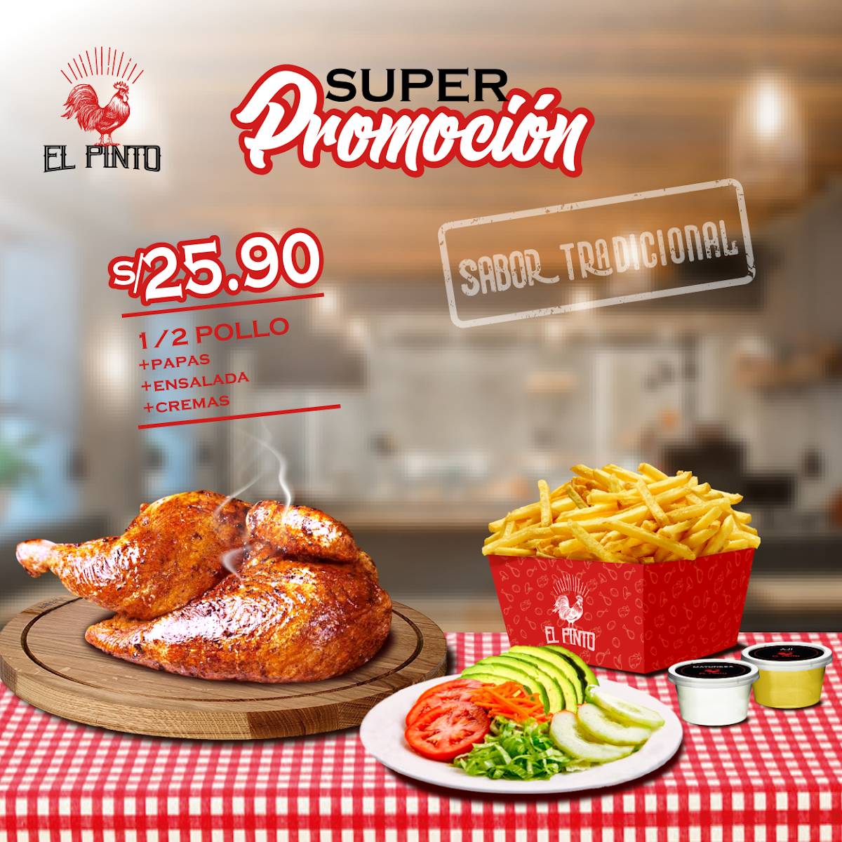 Carta del restaurante El Pinto Chicken, Cieneguilla