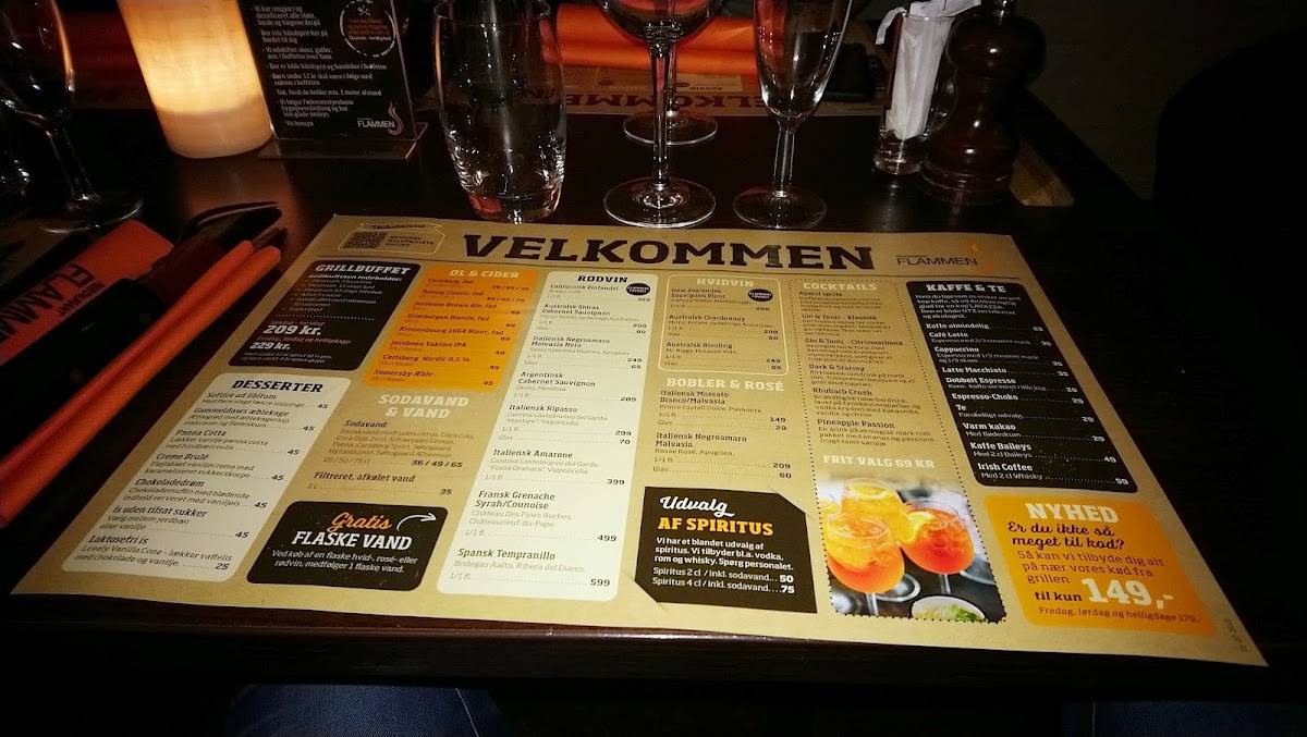 Carta de Restaurant Flammen - Aalborg, Aalborg