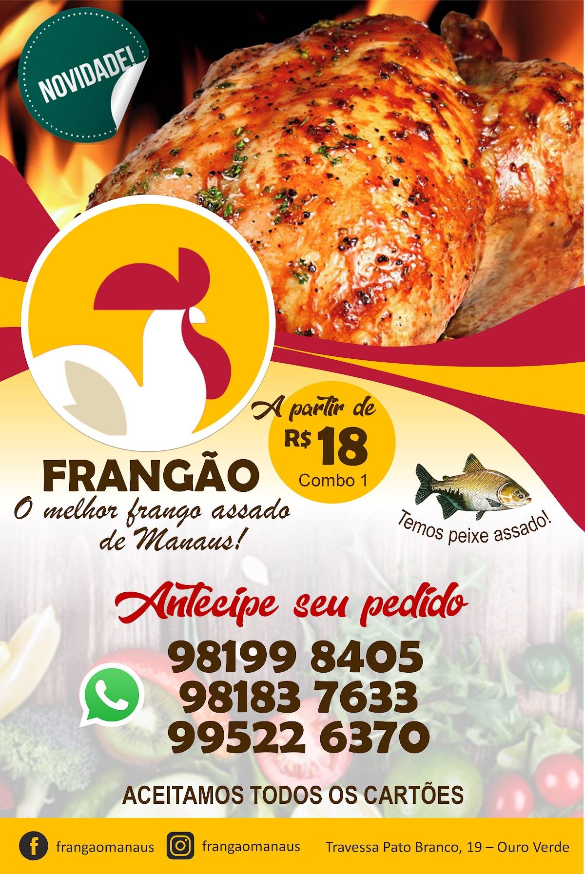 Menu at Frangão - Frango e Peixe Assado restaurant, Manaus