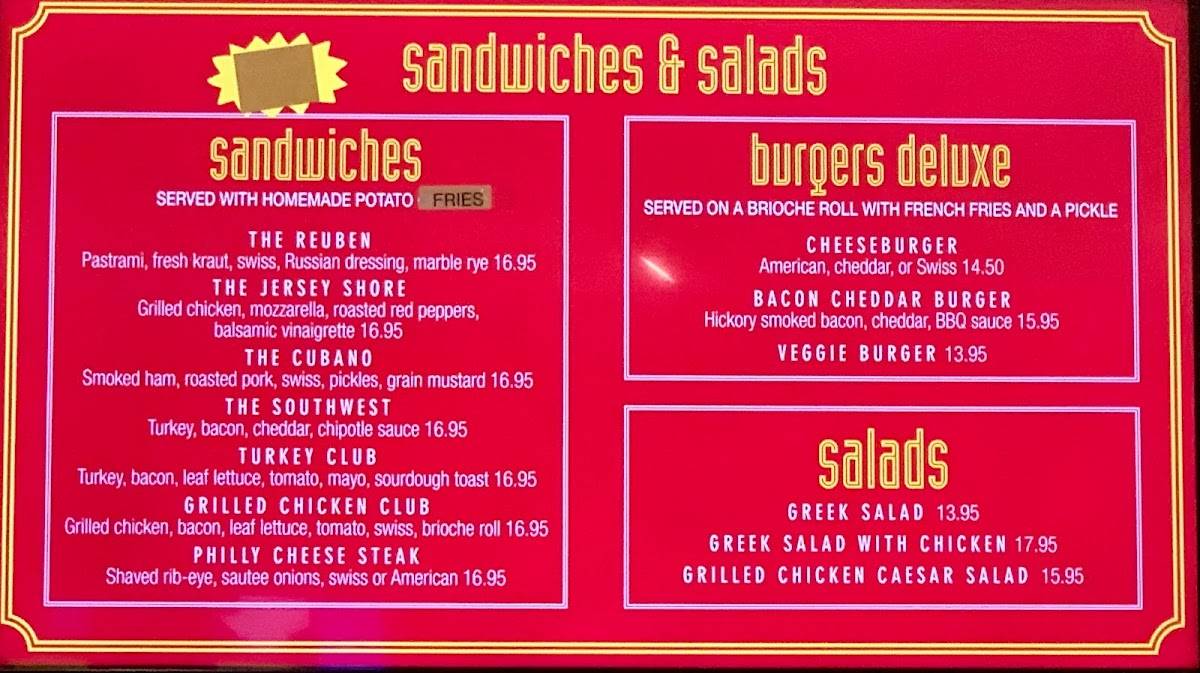 Menu at Garden State Diner restaurant, Newark, Terminal C Gate 109