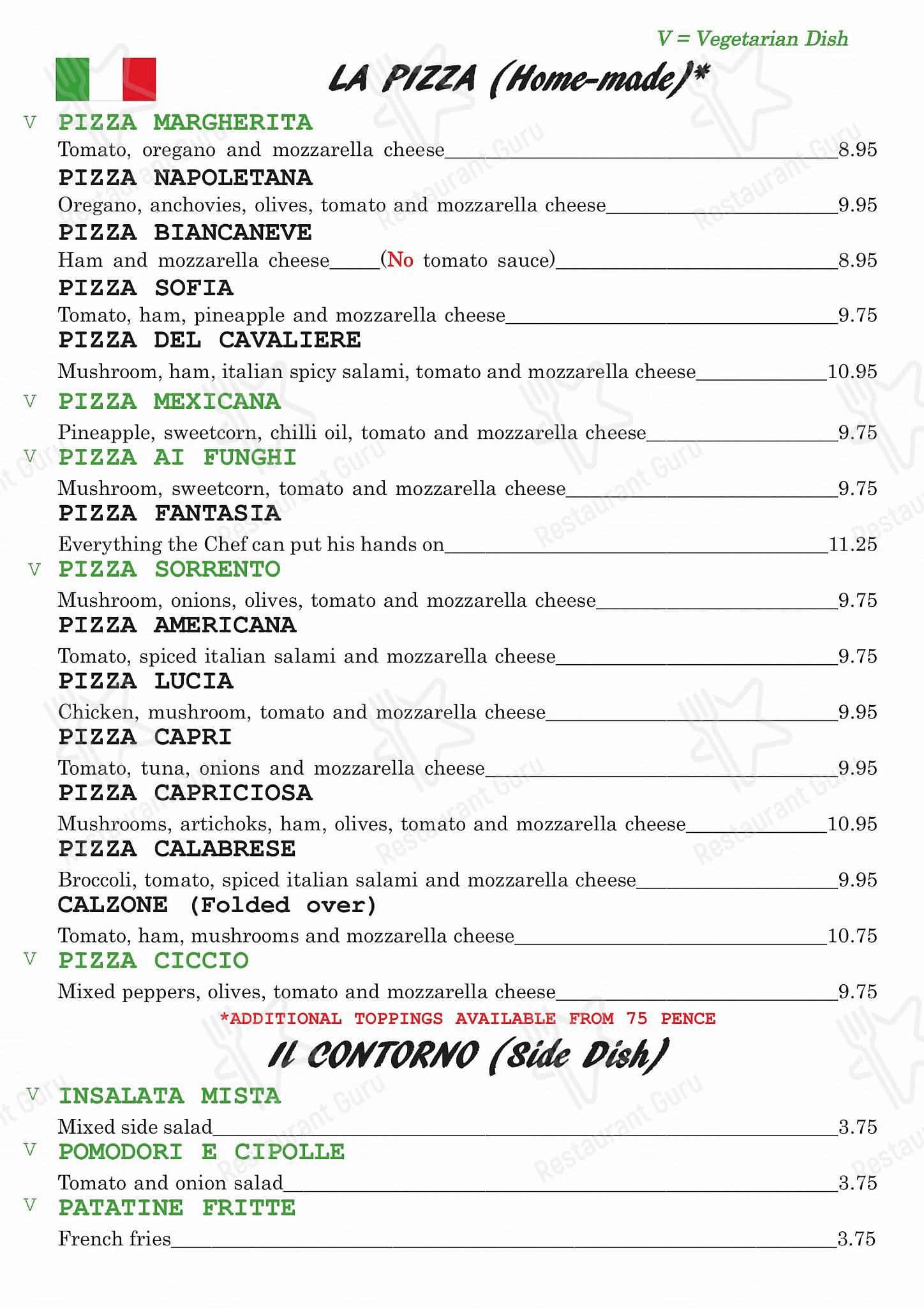 Menu at Giovanni & Luca restaurant, Ilfracombe
