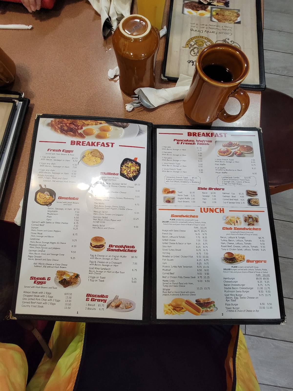 Menu at Gold Mine Restaurant, Spring Valley