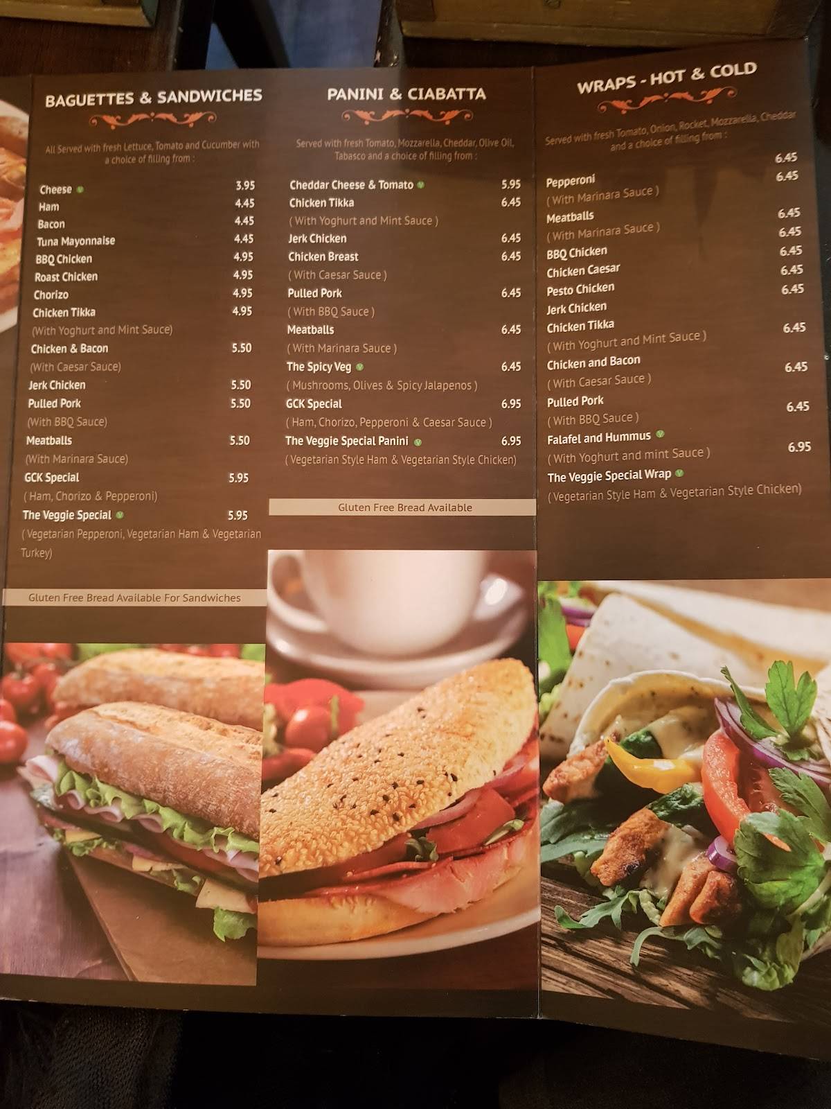 Menu at Grand Central Kitchen restaurant, Birmingham
