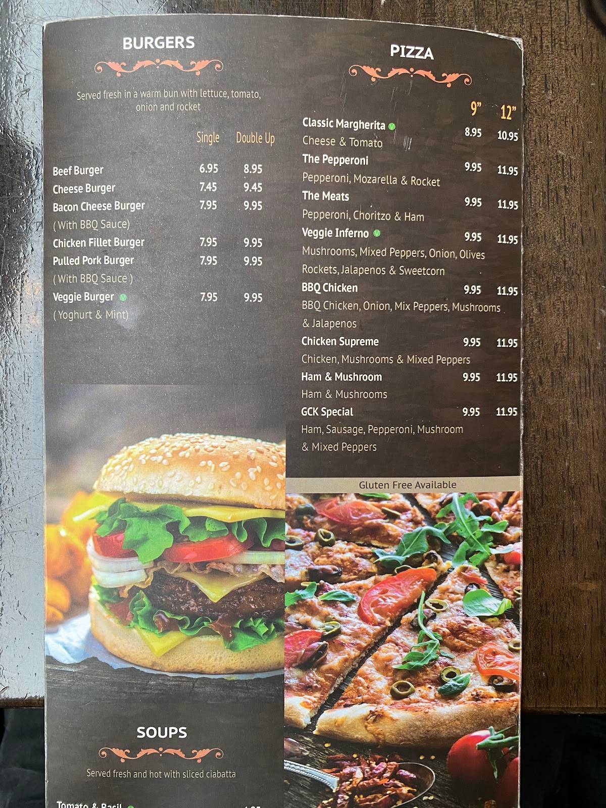 Menu at Grand Central Kitchen restaurant, Birmingham