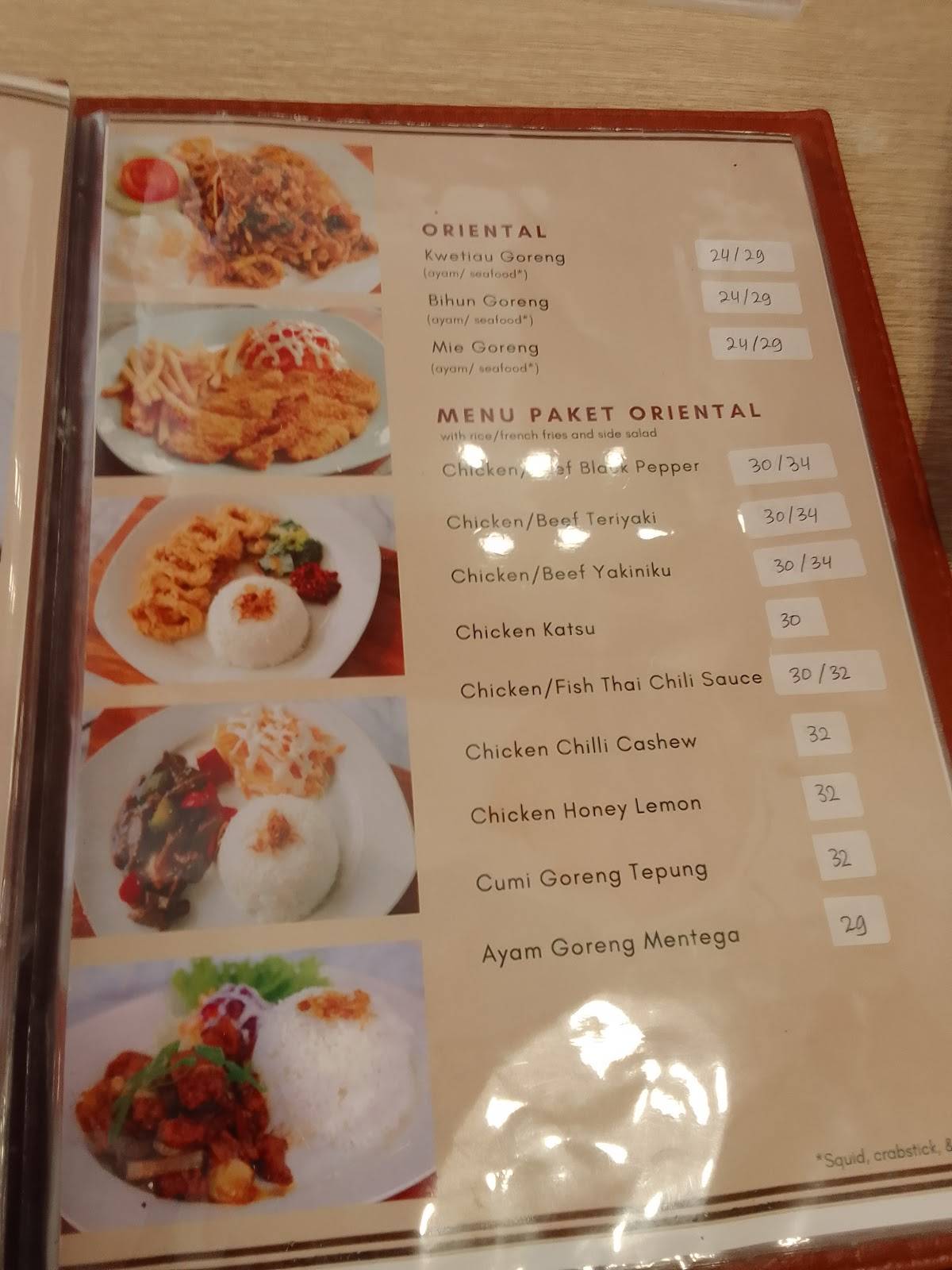 Menu at Hoya Bakery & Resto, Padang, Jl. Raya Indarung-Rimbo Datar