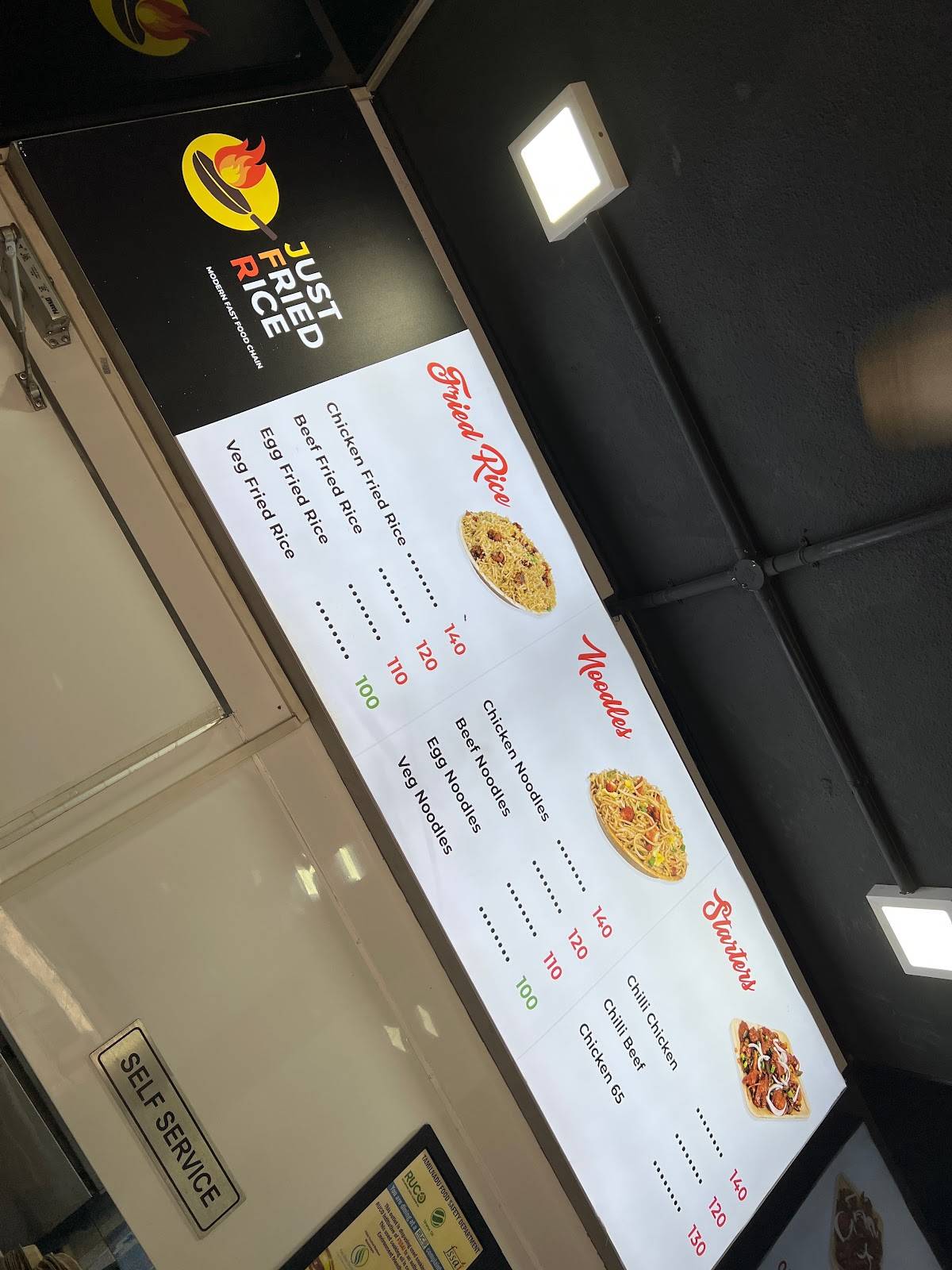 Menu at Just Fried Rice, Chennai